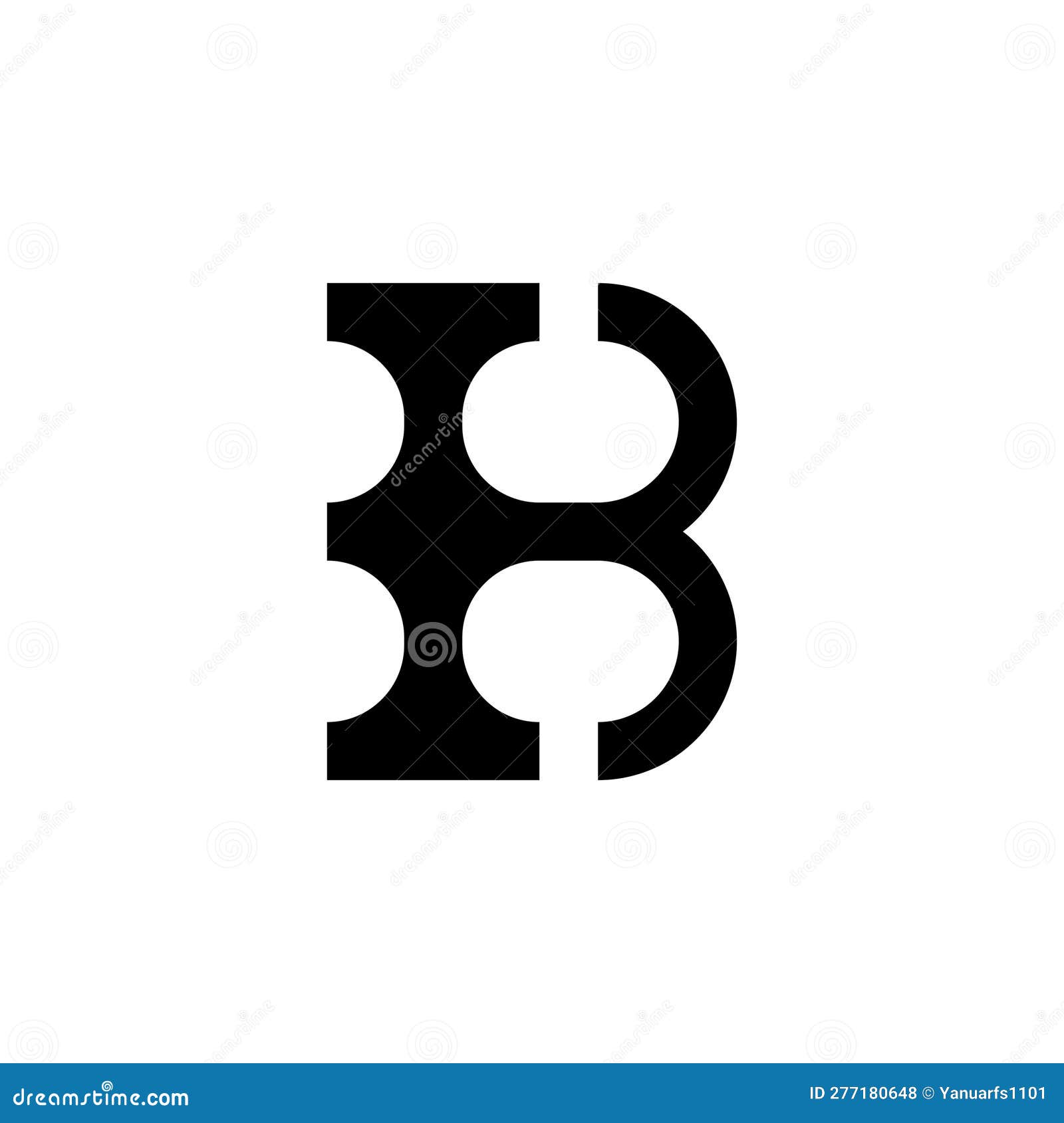 Simple Letter B Logo Design Template Stock Illustration - Illustration ...