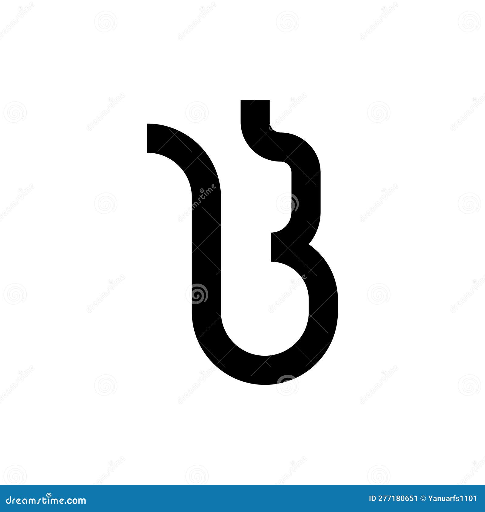 Simple Letter B Logo Design Template Stock Illustration - Illustration ...