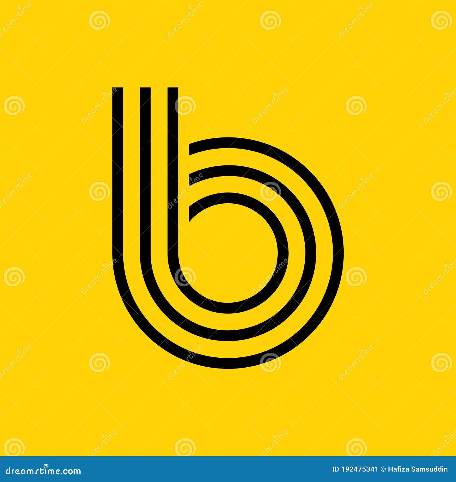 Simple Letter B. Vector Illustration Decorative Design Stock Vector ...