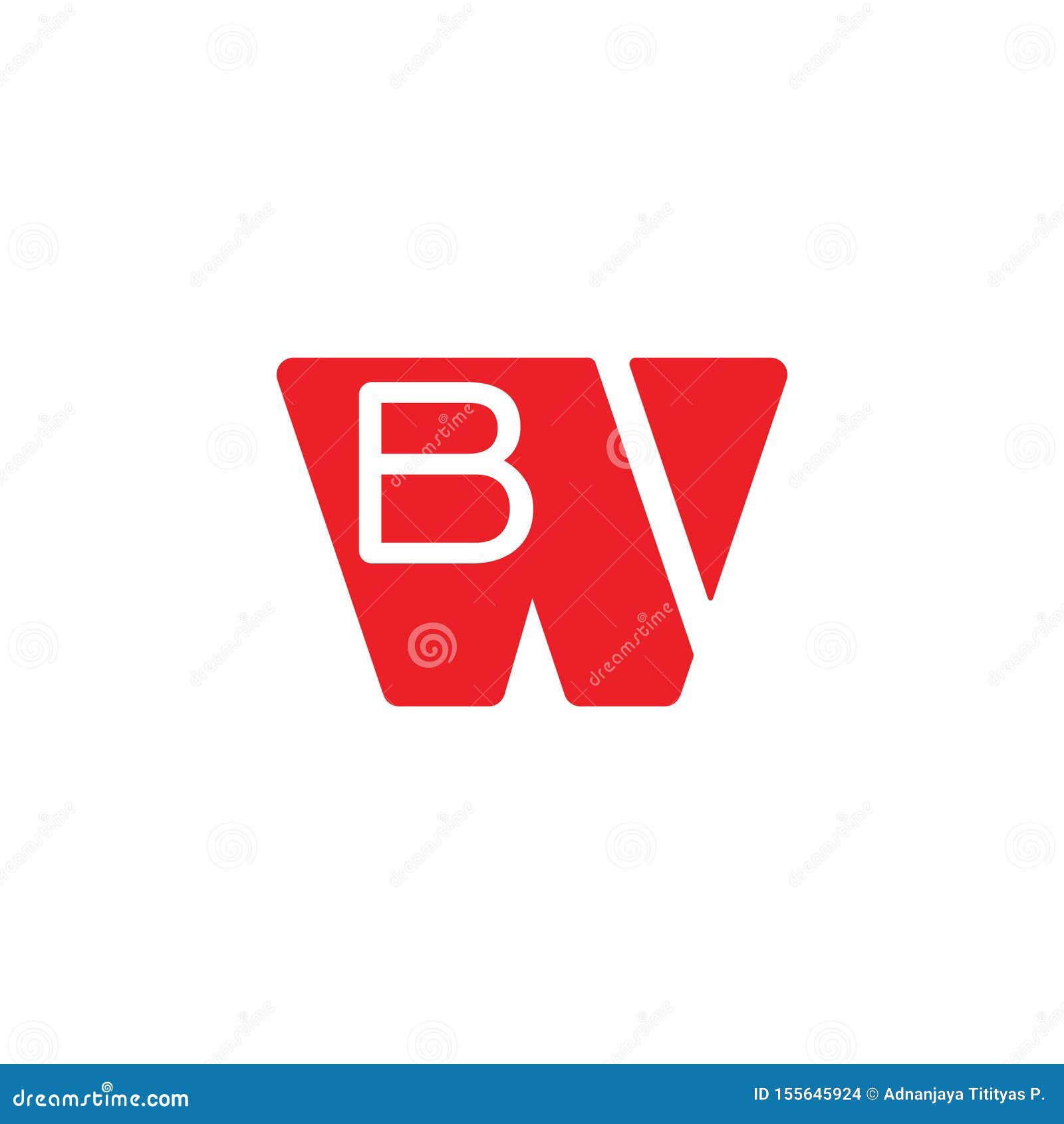 Simple Letter Bw Geometric Logo Vector Stock Vector - Illustration of ...