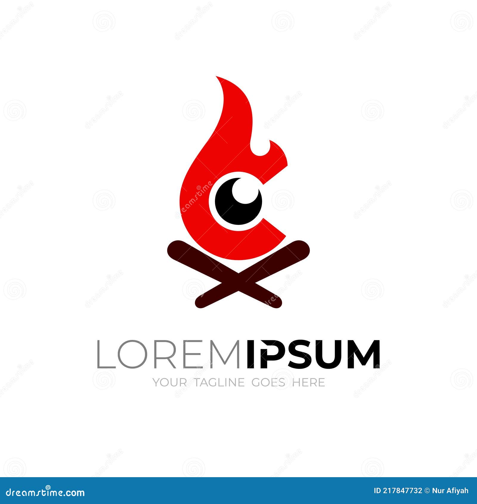 Simple Letter C Logo and Fire Design Combination Stock Vector ...