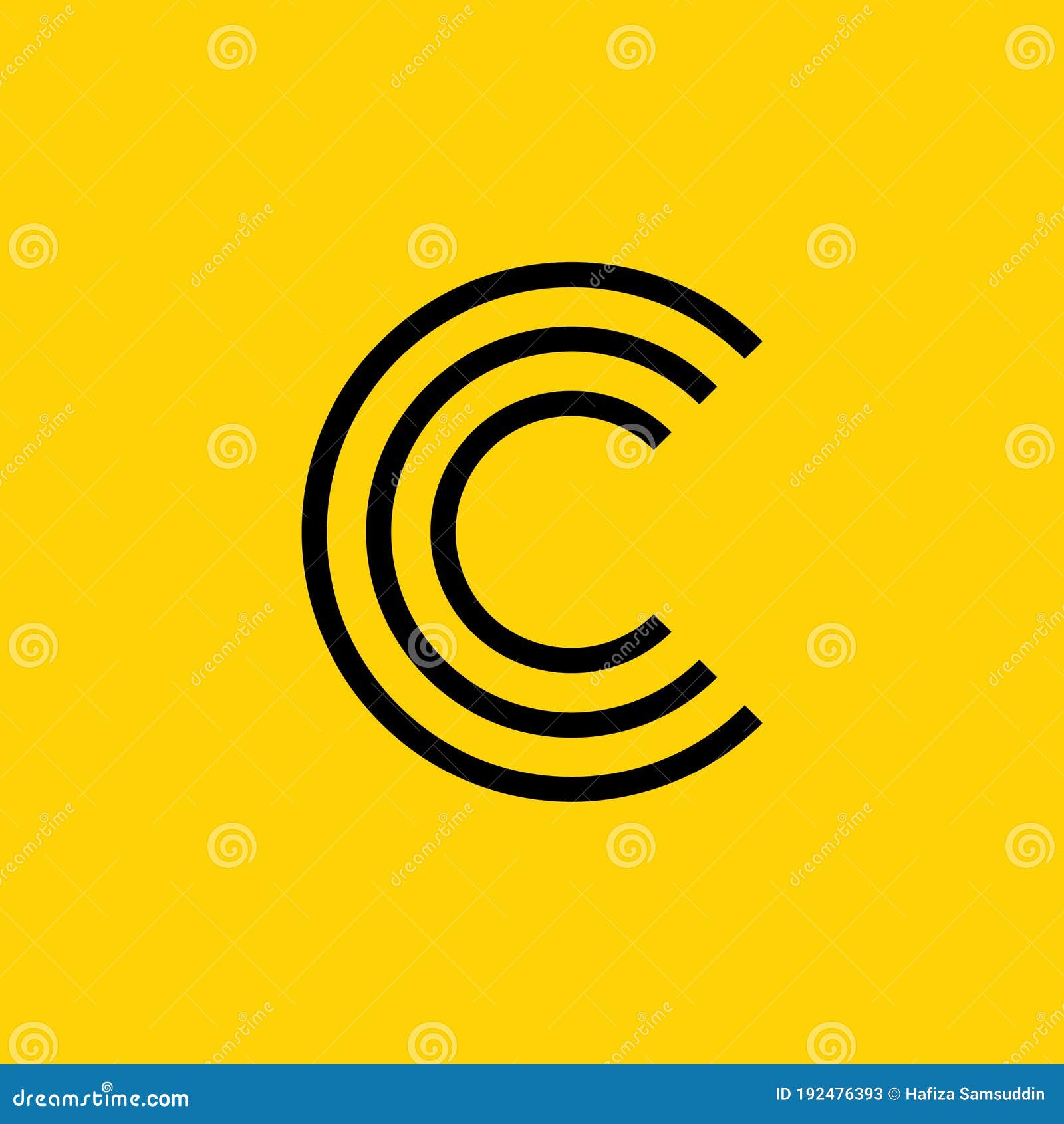 Simple Letter C. Vector Illustration Decorative Design Stock Vector ...