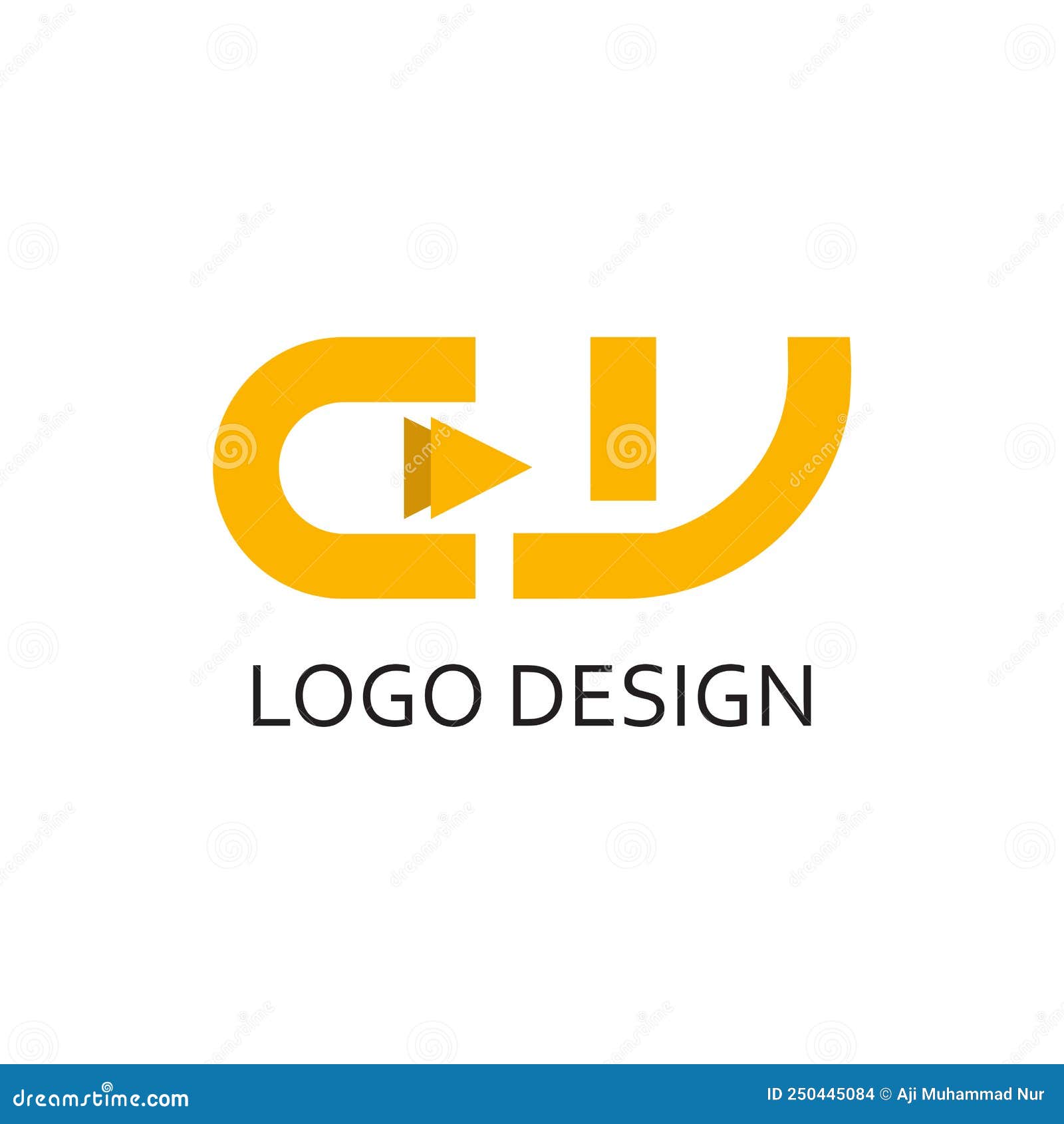 Simple Letter CV for Logo Company Design Stock Illustration ...