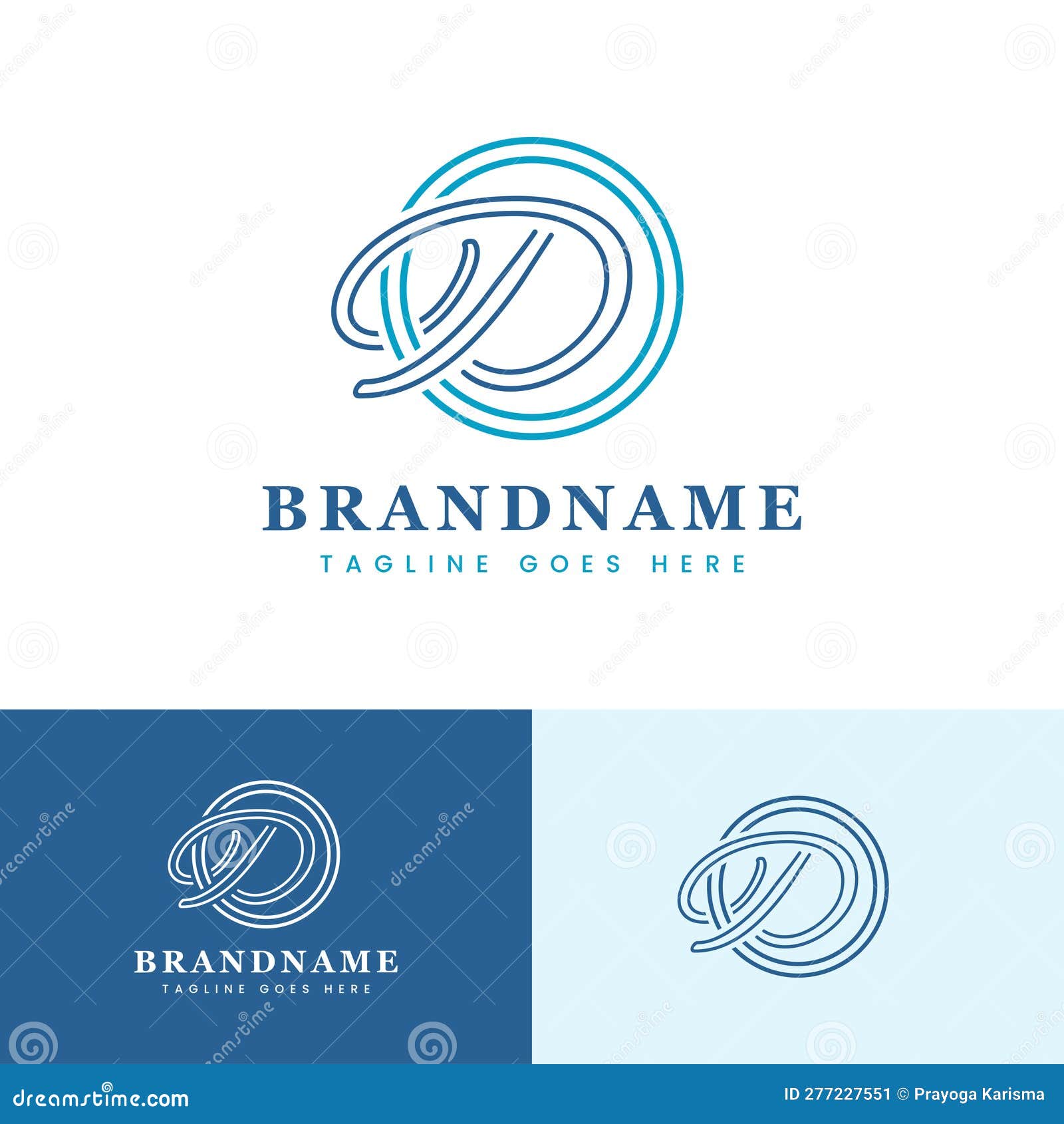 Simple Letter D with Circle Logo, Suitable for Any Modern Business with ...