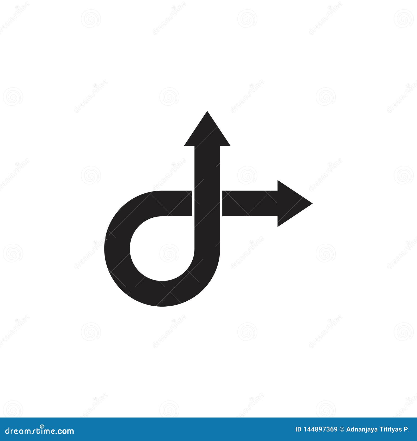 Simple Letter D Linked Arrows Logo Vector Stock Vector - Illustration ...