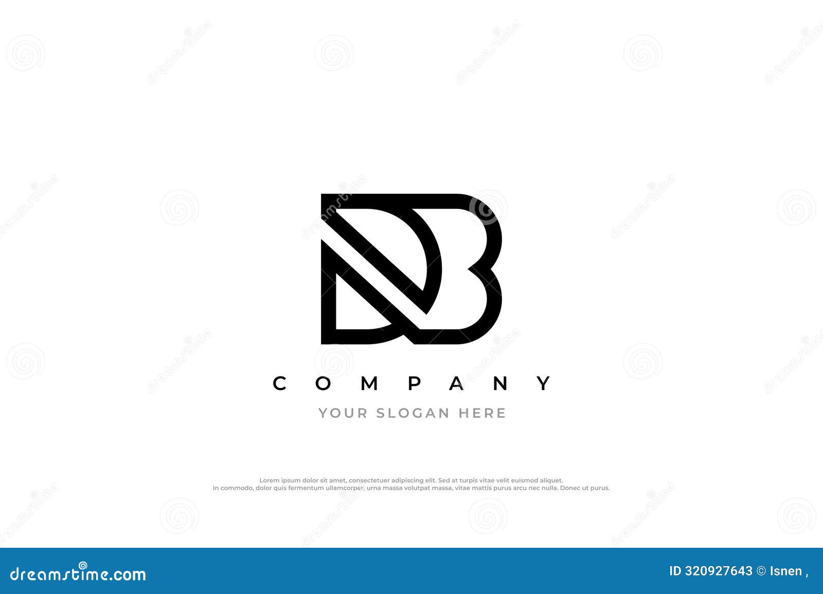 Simple Letter DB Logo Design Stock Vector - Illustration of creative ...