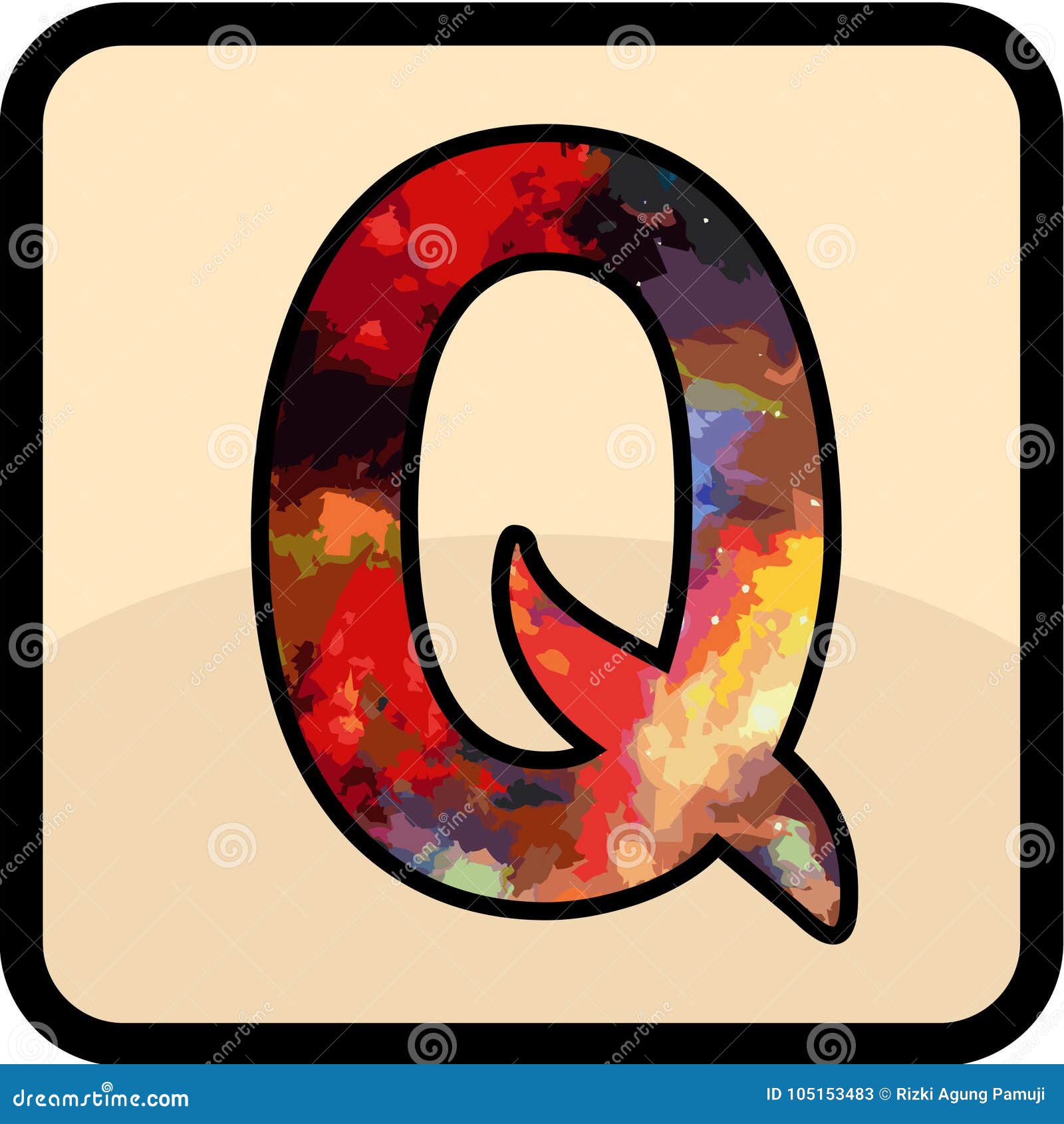 The Letter Colour Design Art Stock Vector - Illustration of number ...