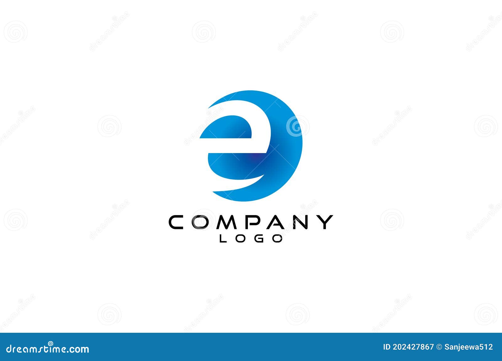 Simple Letter E Internet Logo Design Vector Stock Vector - Illustration ...