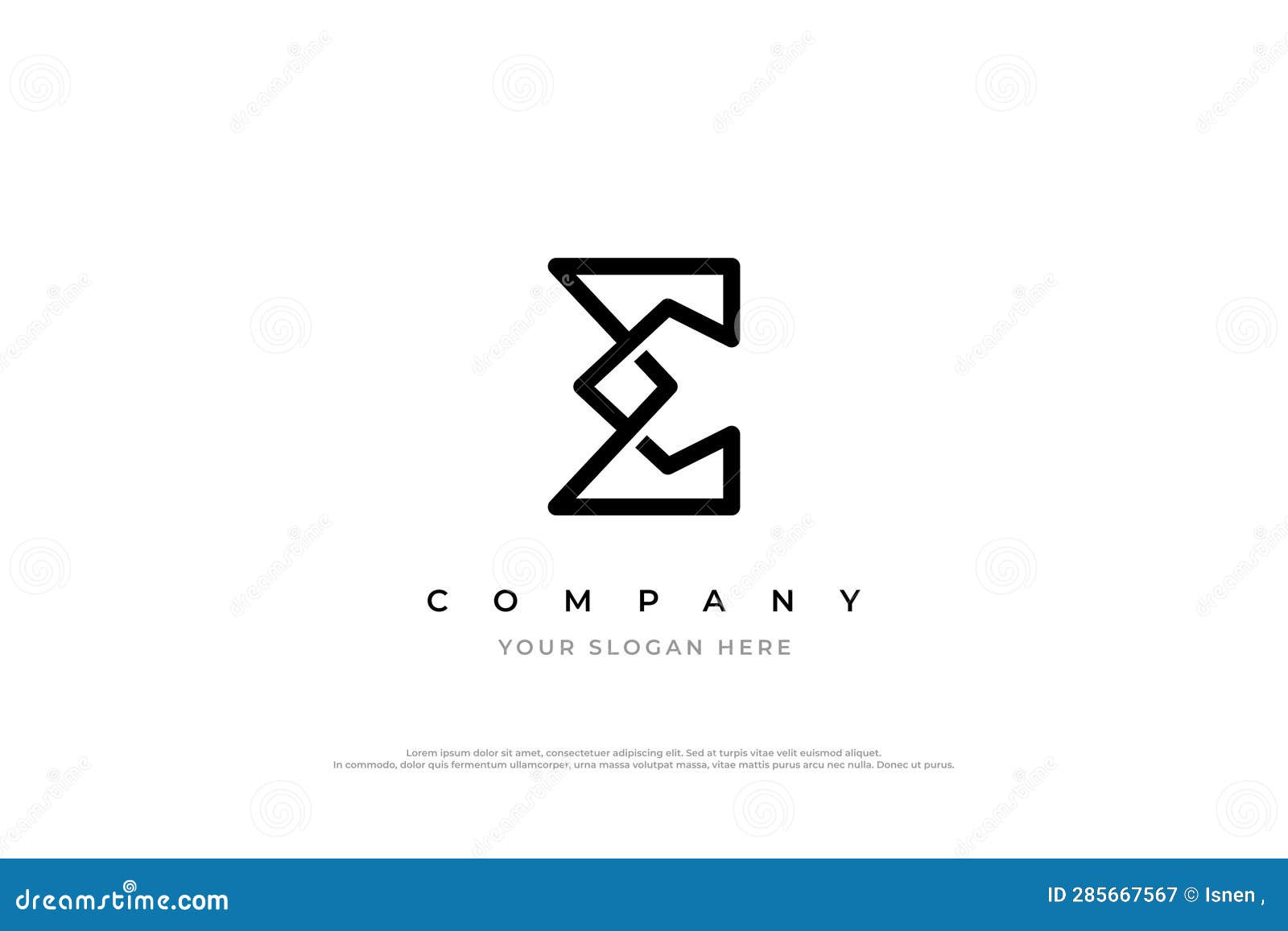Simple Letter E Logo Design Stock Vector - Illustration of brand, icon ...