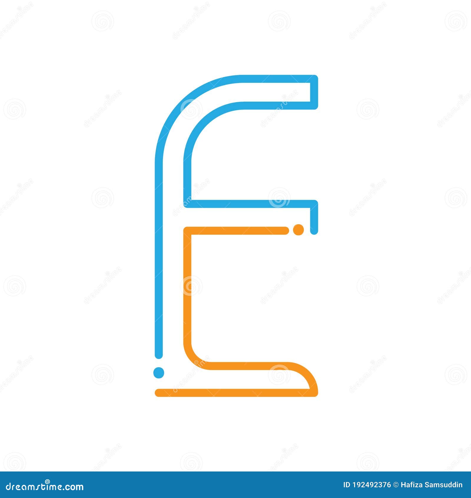 Simple Letter E. Vector Illustration Decorative Design Stock Vector ...