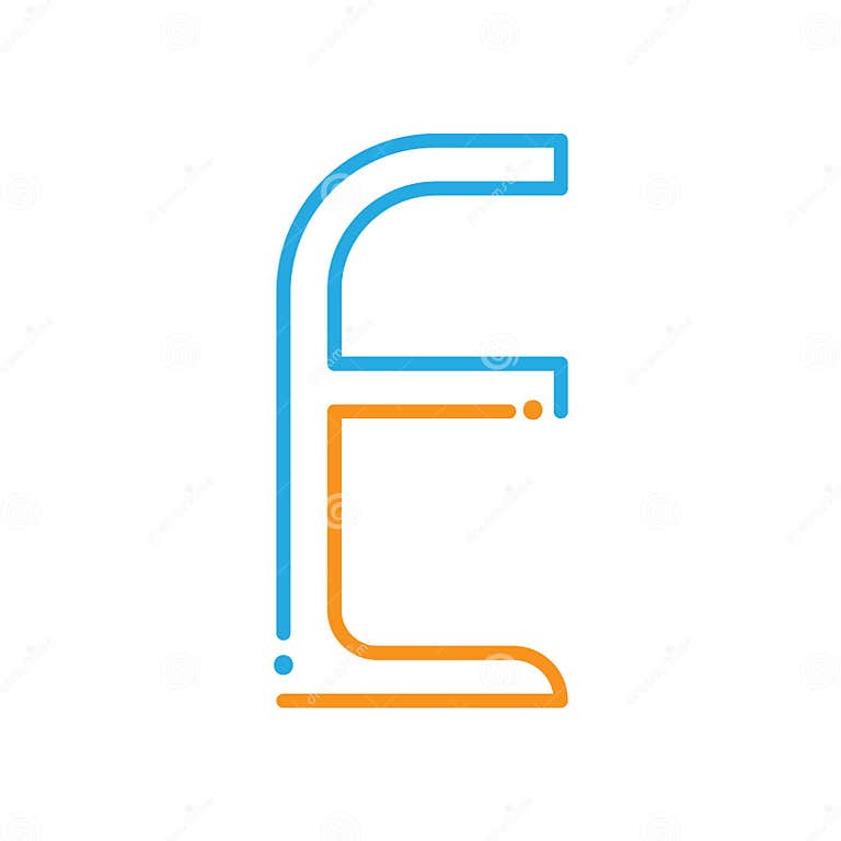 Simple Letter E. Vector Illustration Decorative Design Stock Vector ...