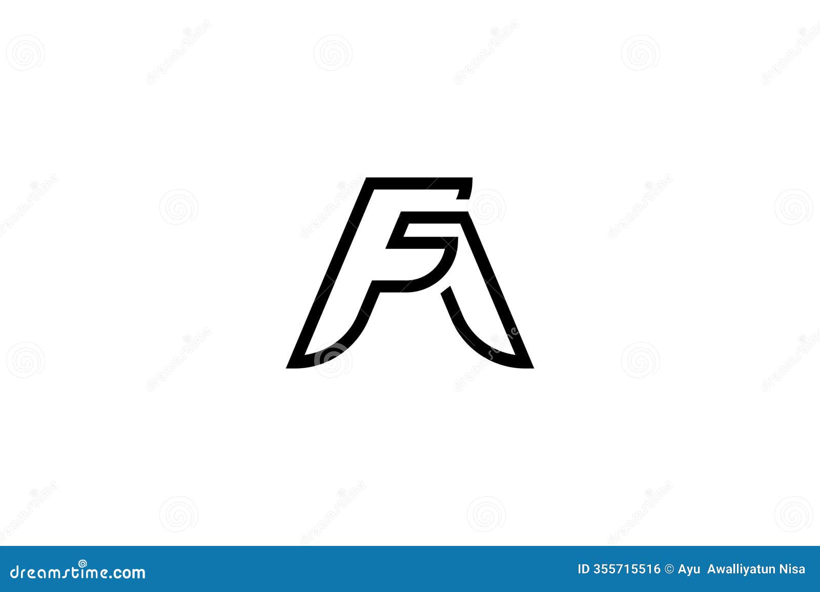 Simple Letter FA or AF Logo Desgn Vector Stock Vector - Illustration of ...