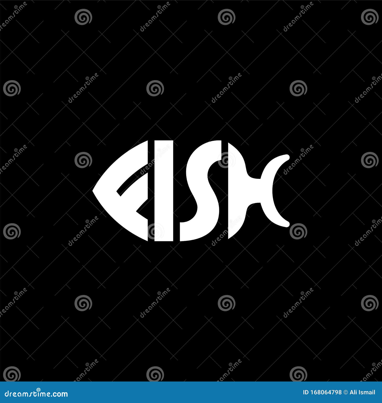 A Letter Fish Logo Design Template Cartoon Vector | CartoonDealer.com ...