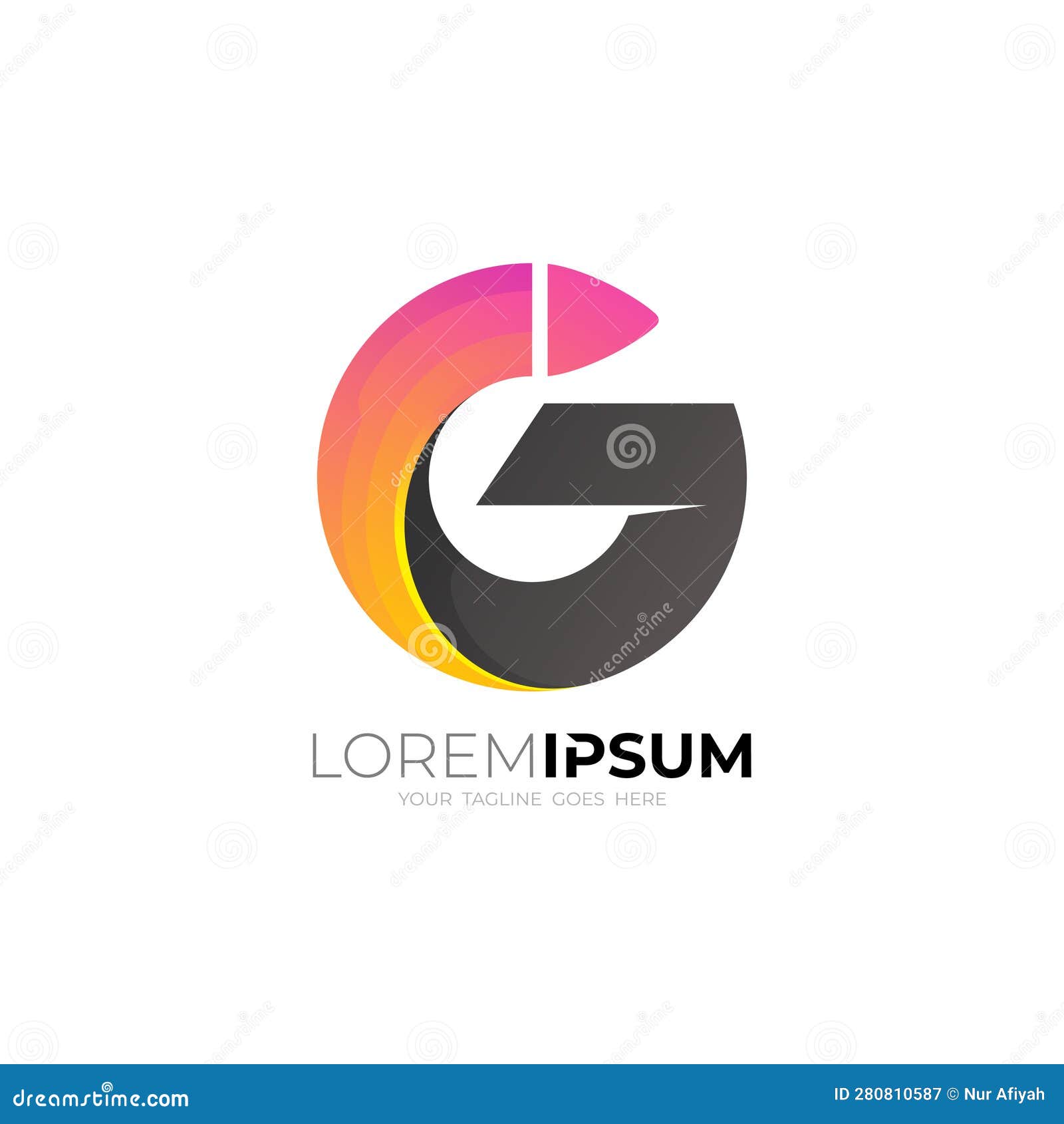 Simple Letter G Logo and Arrow Design Combination Stock Vector ...