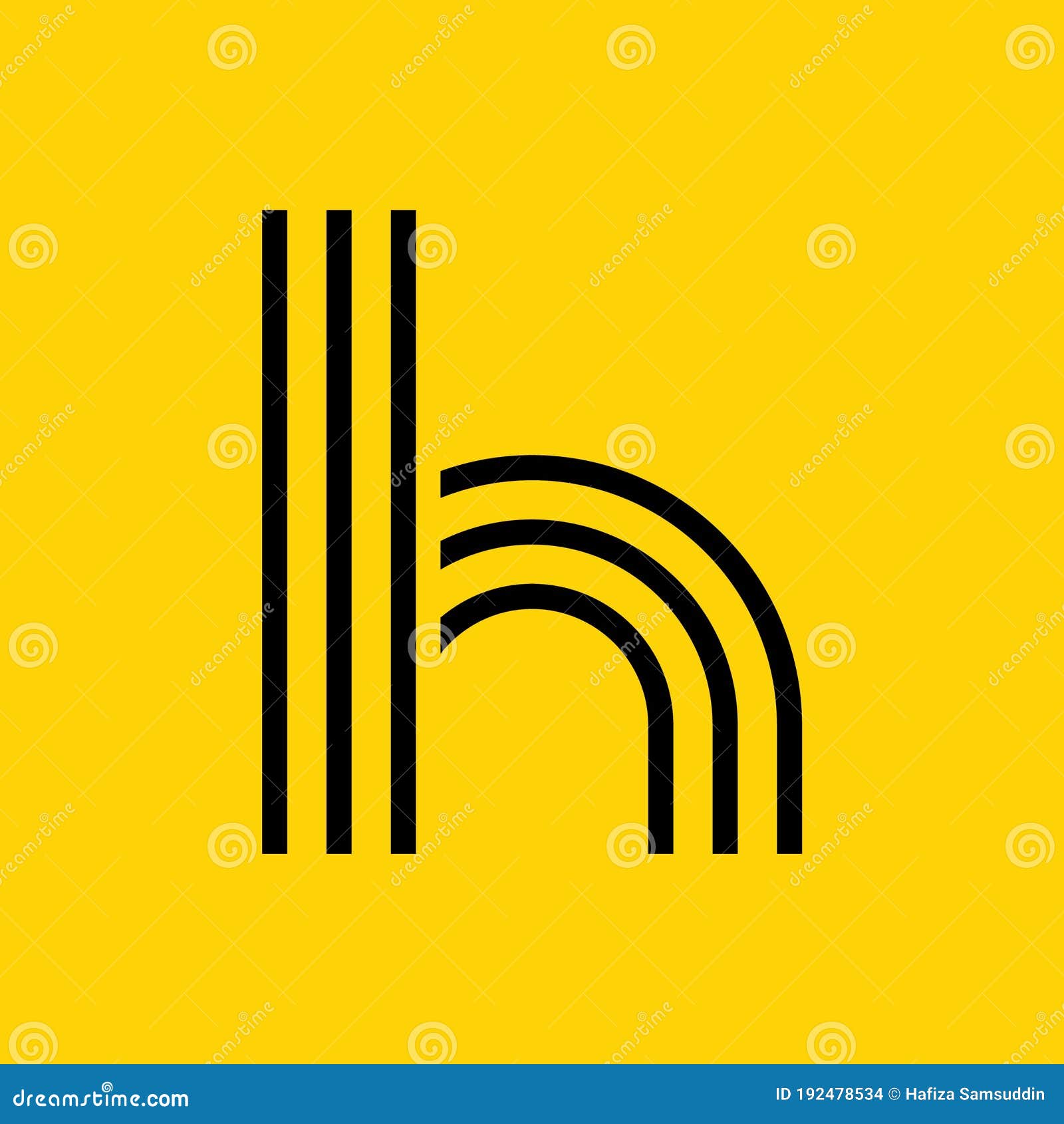 Simple Letter H. Vector Illustration Decorative Design Stock Vector ...