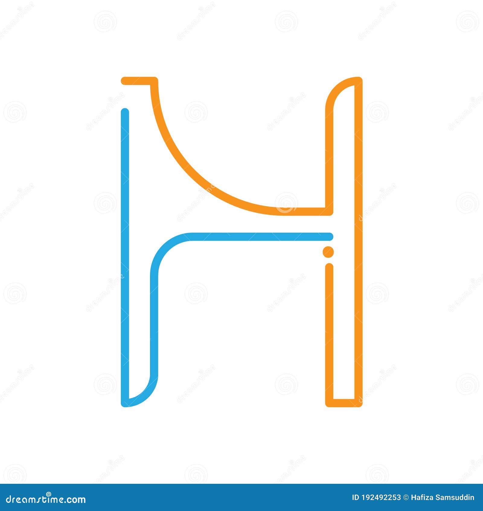Simple Letter H. Vector Illustration Decorative Design Stock Vector ...
