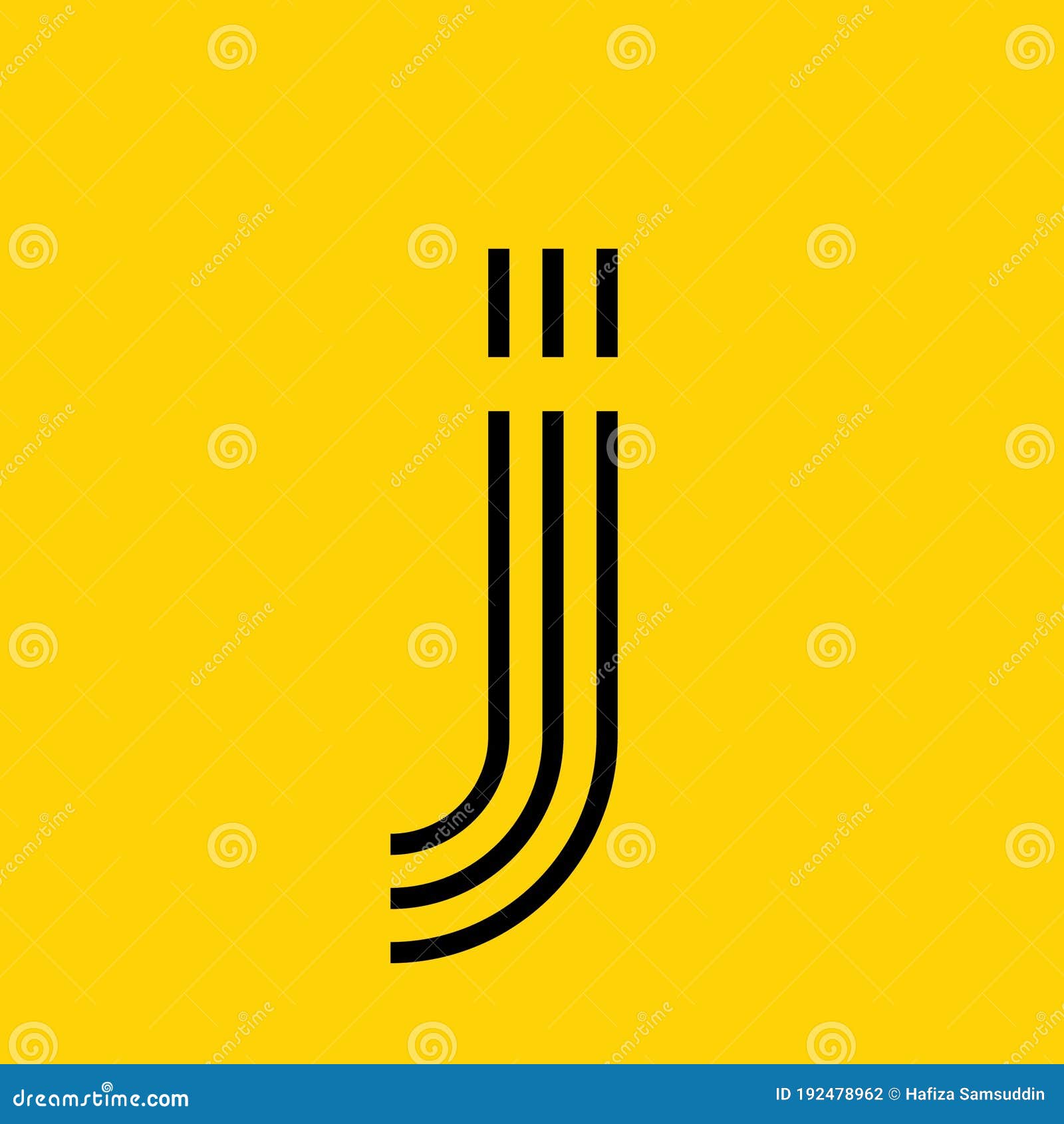 Simple Letter J. Vector Illustration Decorative Design Stock Vector ...