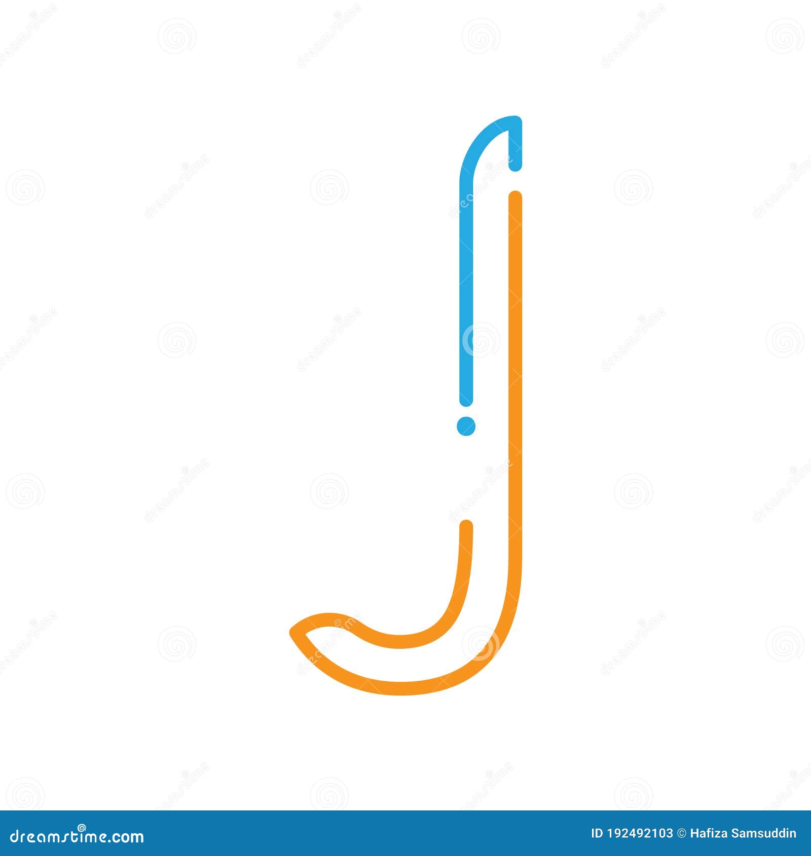 Simple Letter J. Vector Illustration Decorative Design Stock Vector ...