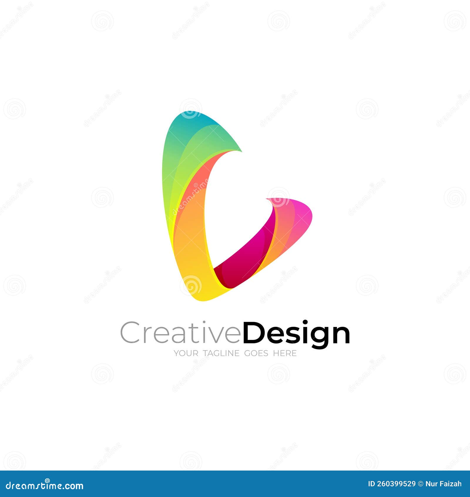 Simple Letter L Logo with 3d Colorful Design, Modern Stock Vector ...
