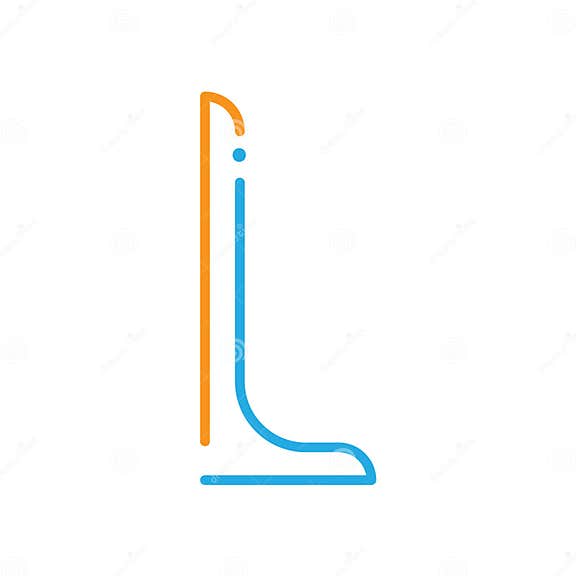 Simple Letter L. Vector Illustration Decorative Design Stock Vector ...