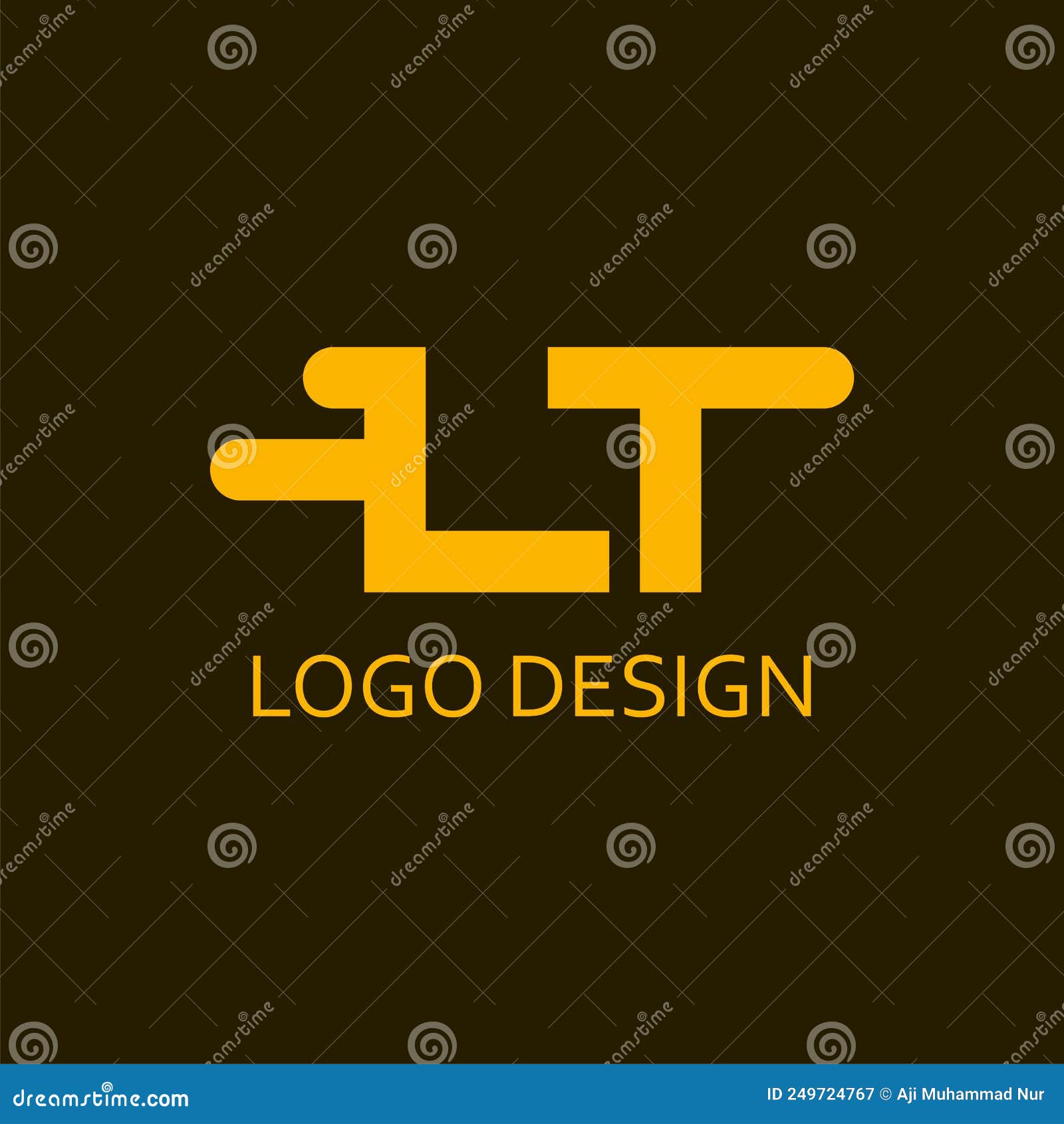 Simple Letter Lt for Logo Design Template Stock Illustration ...