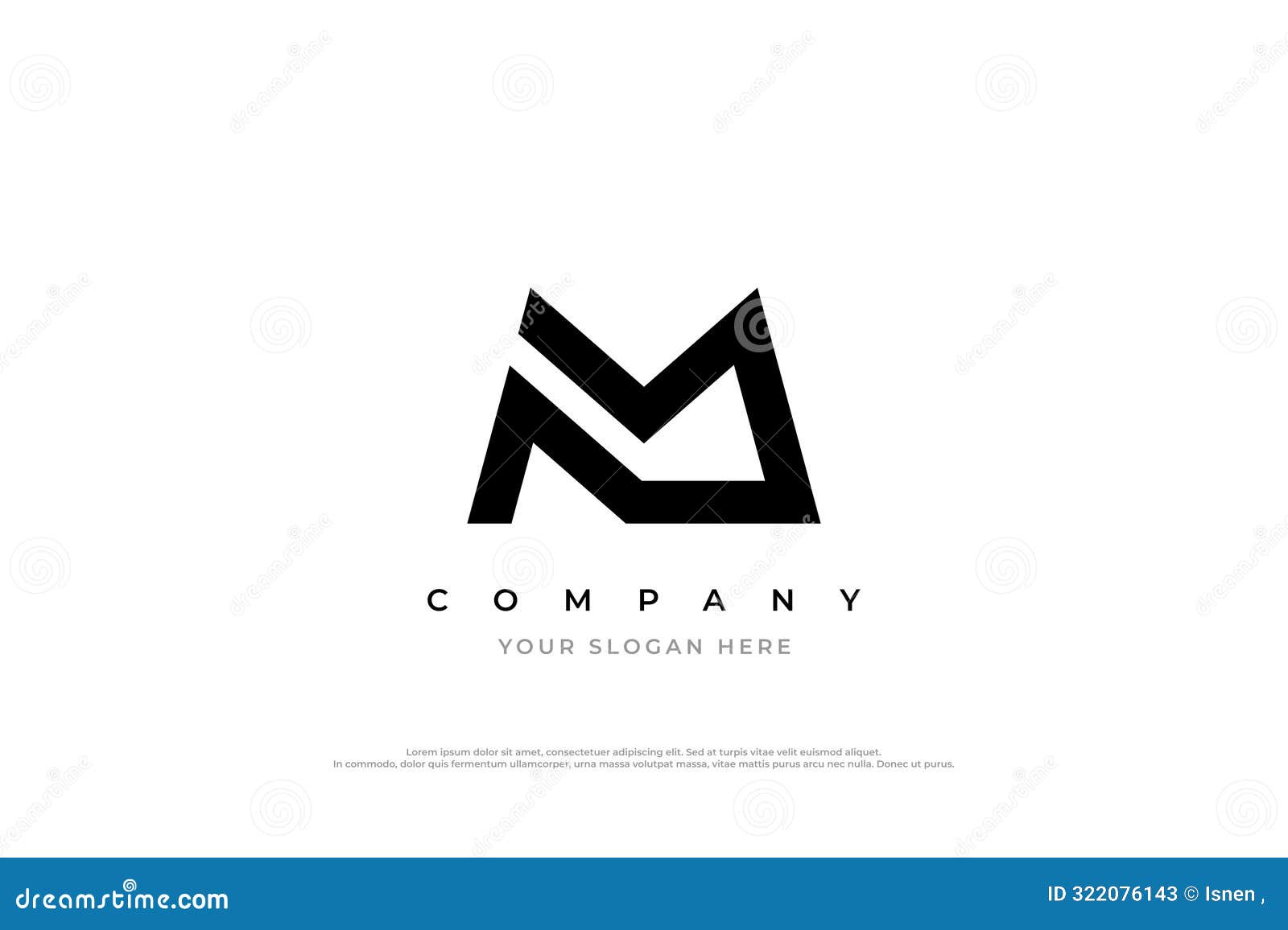 Simple Letter M Logo Design Stock Vector - Illustration of symbol ...