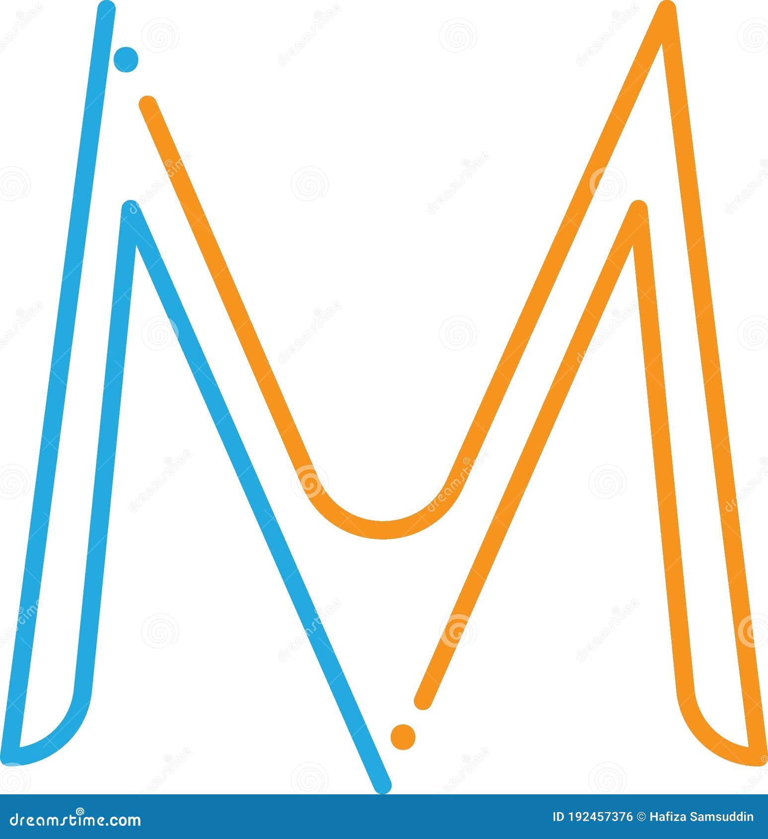 Simple Letter M. Vector Illustration Decorative Design Stock Vector ...