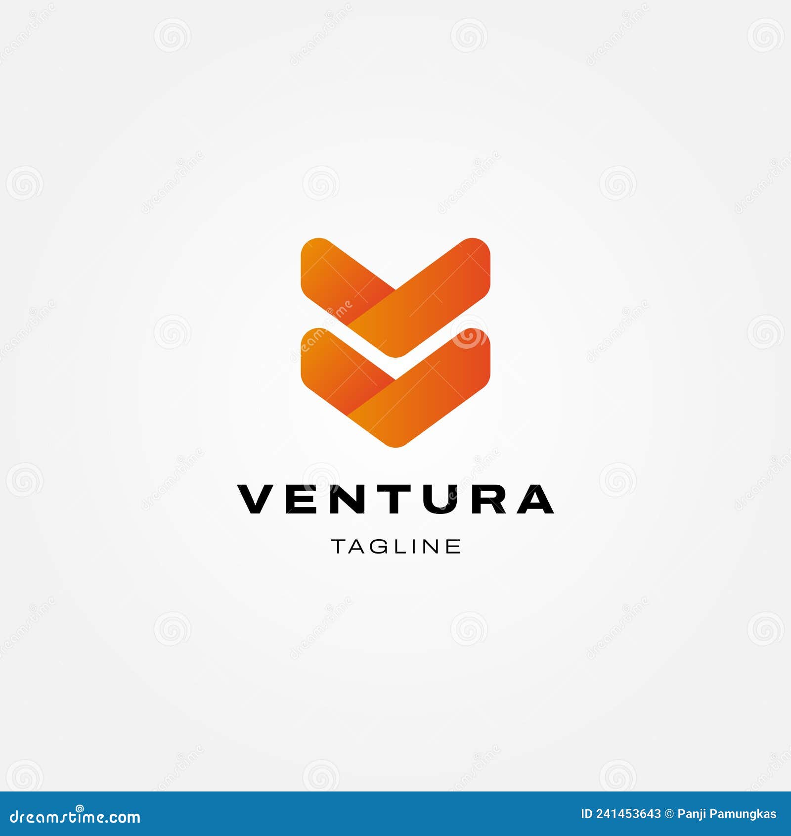 Simple Letter Mark V Shape Logo Design Template Stock Illustration ...