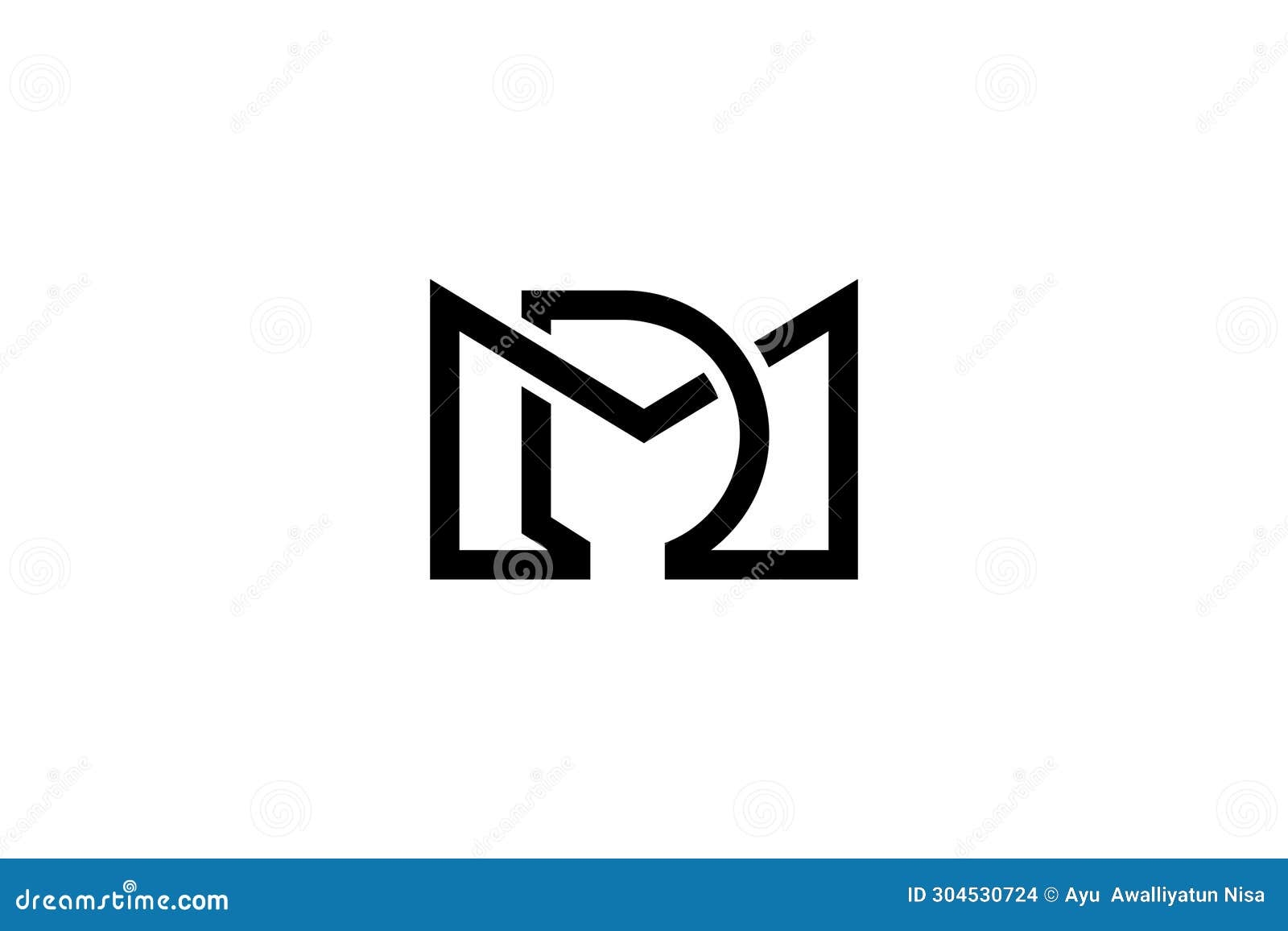 Letter MD or DM Logo Design Stock Illustration - Illustration of design ...