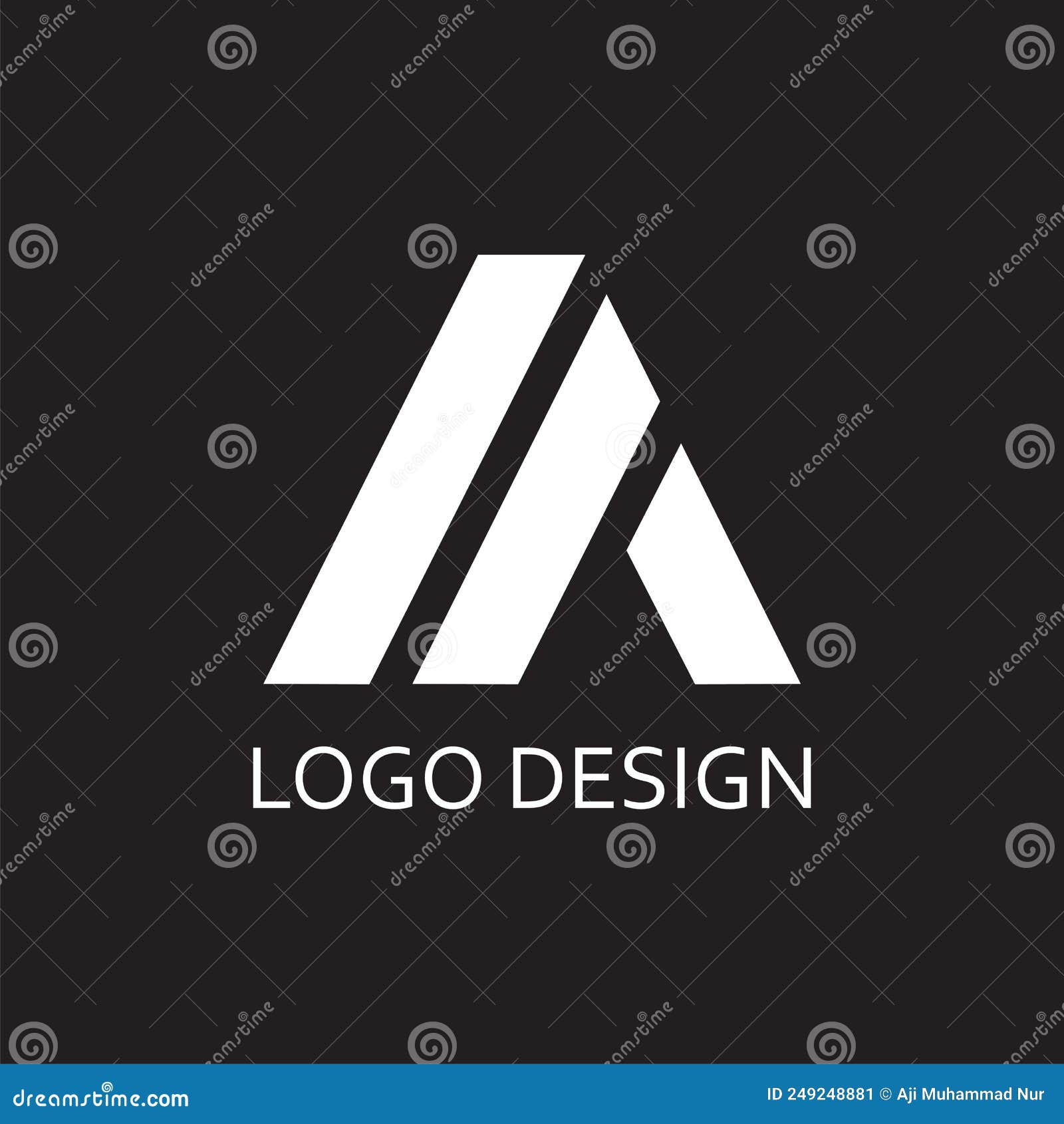 Simple Letter a Monogram Logo Design Template Stock Illustration ...