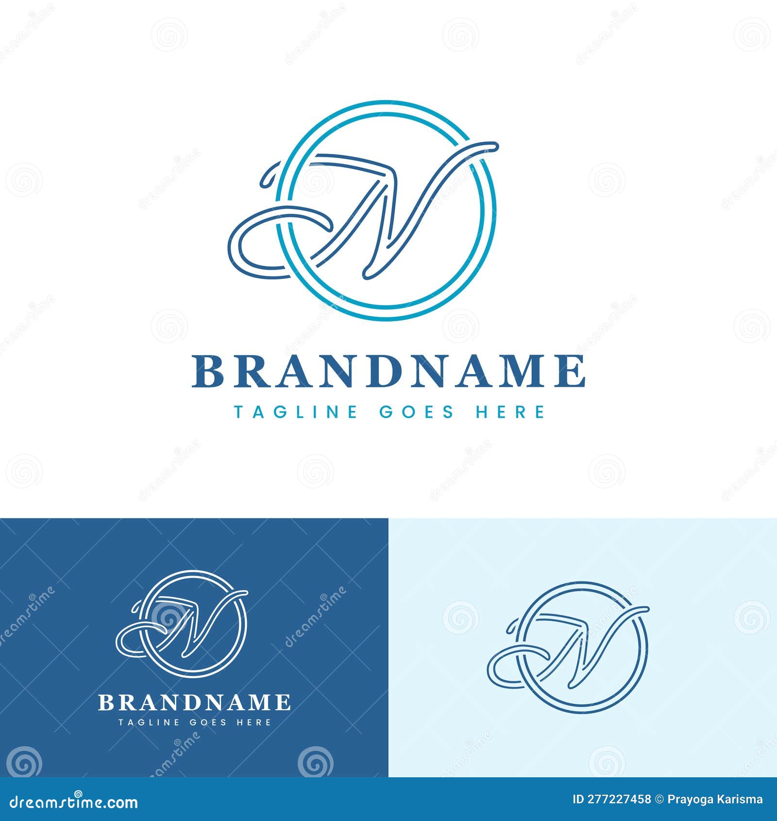 Simple Letter N with Circle Logo, Suitable for Any Modern Business with ...