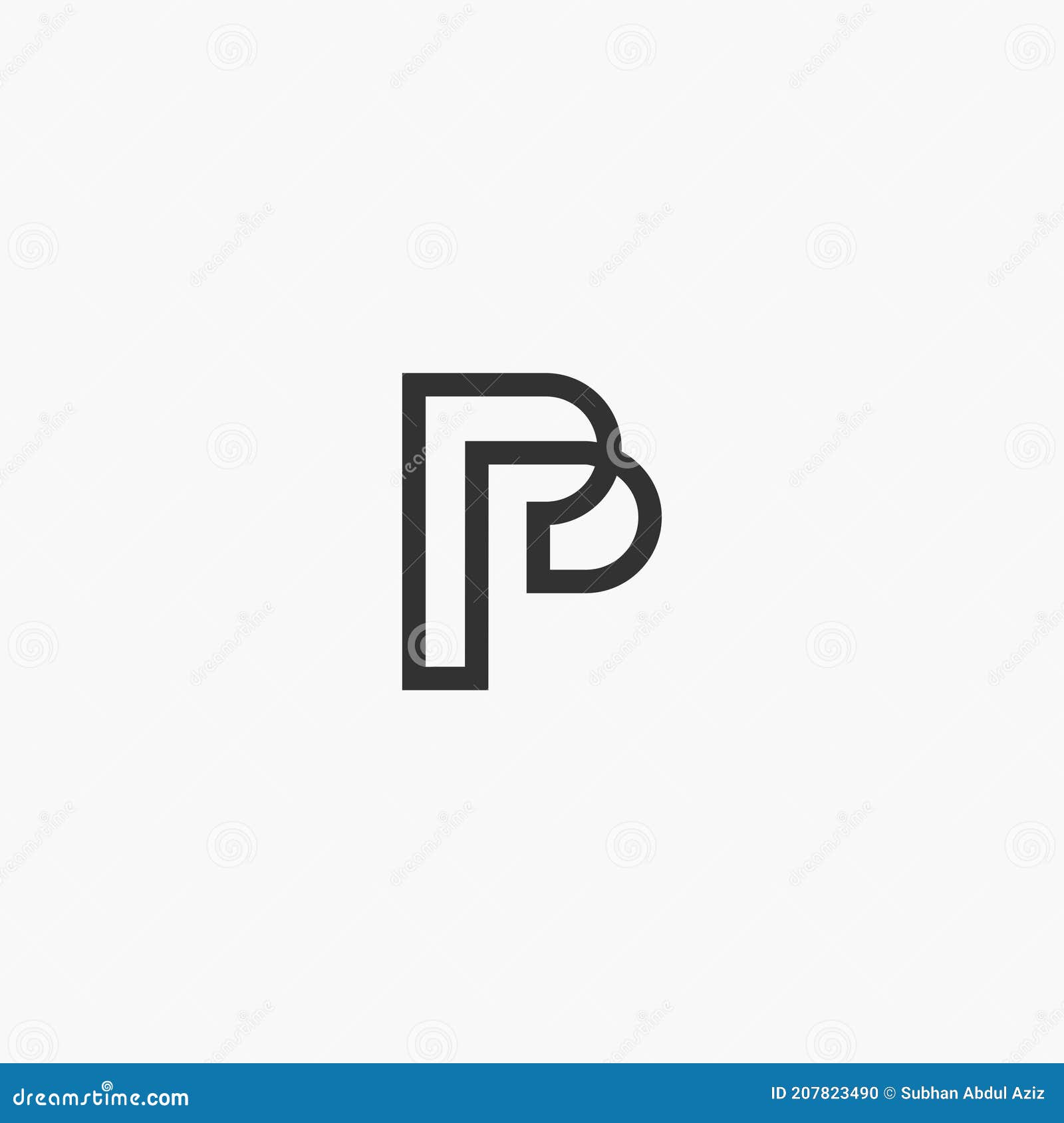 Simple Letter P PP Monogram Logo Vector Template Stock Vector ...