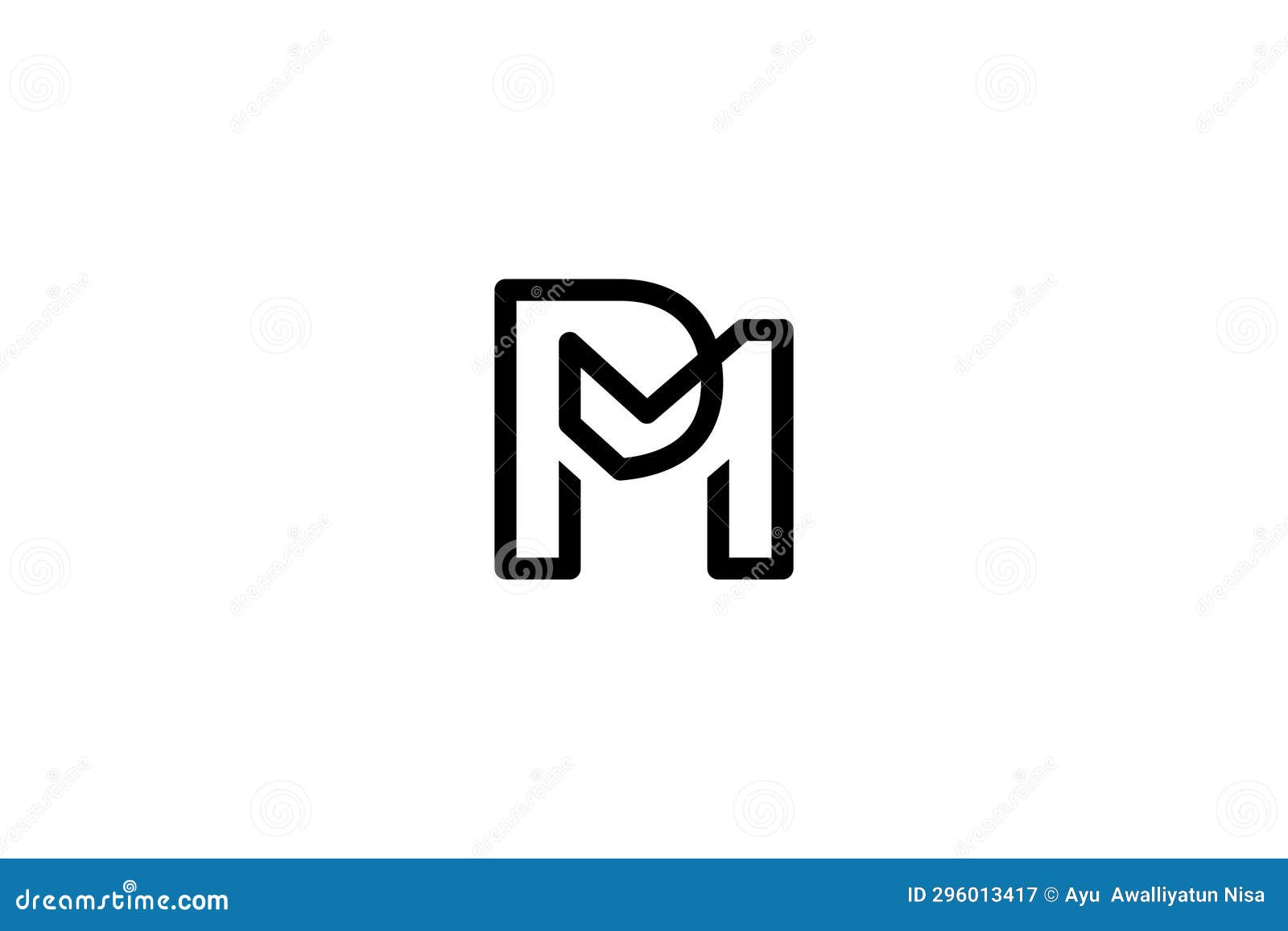 Letter PM Logo Design Vector Stock Illustration - Illustration of ...