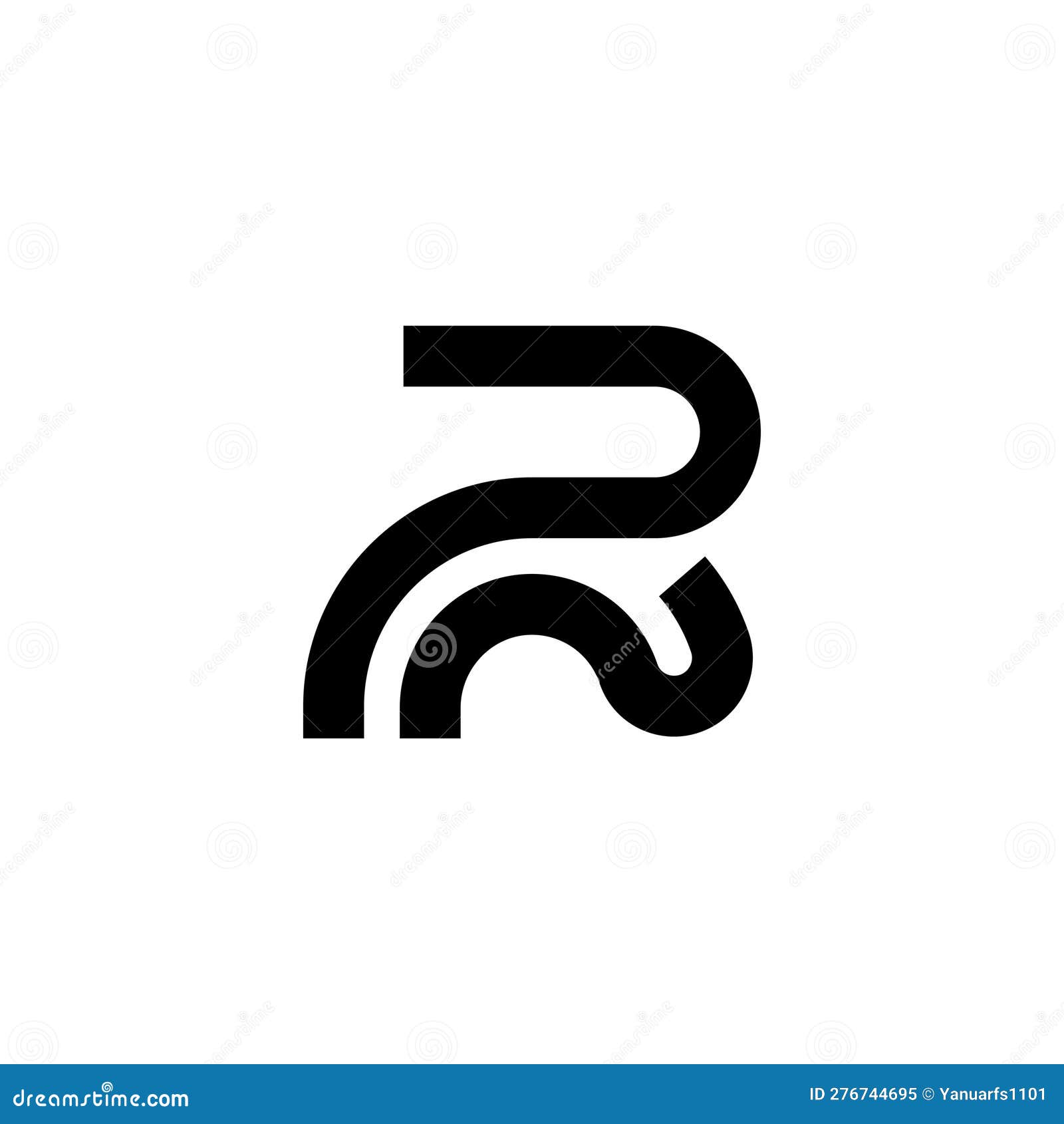 Simple Letter R Logo Design Template Stock Vector - Illustration of ...