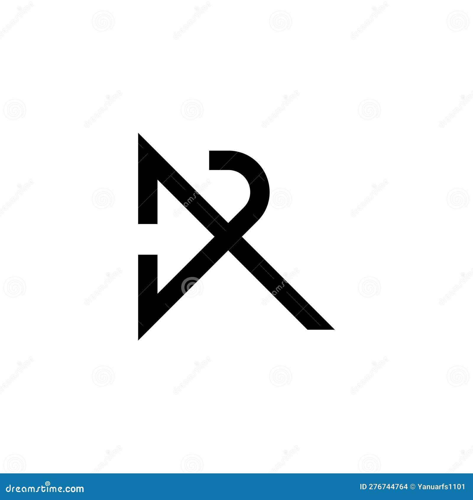 Simple Letter R Logo Design Template Stock Illustration - Illustration ...