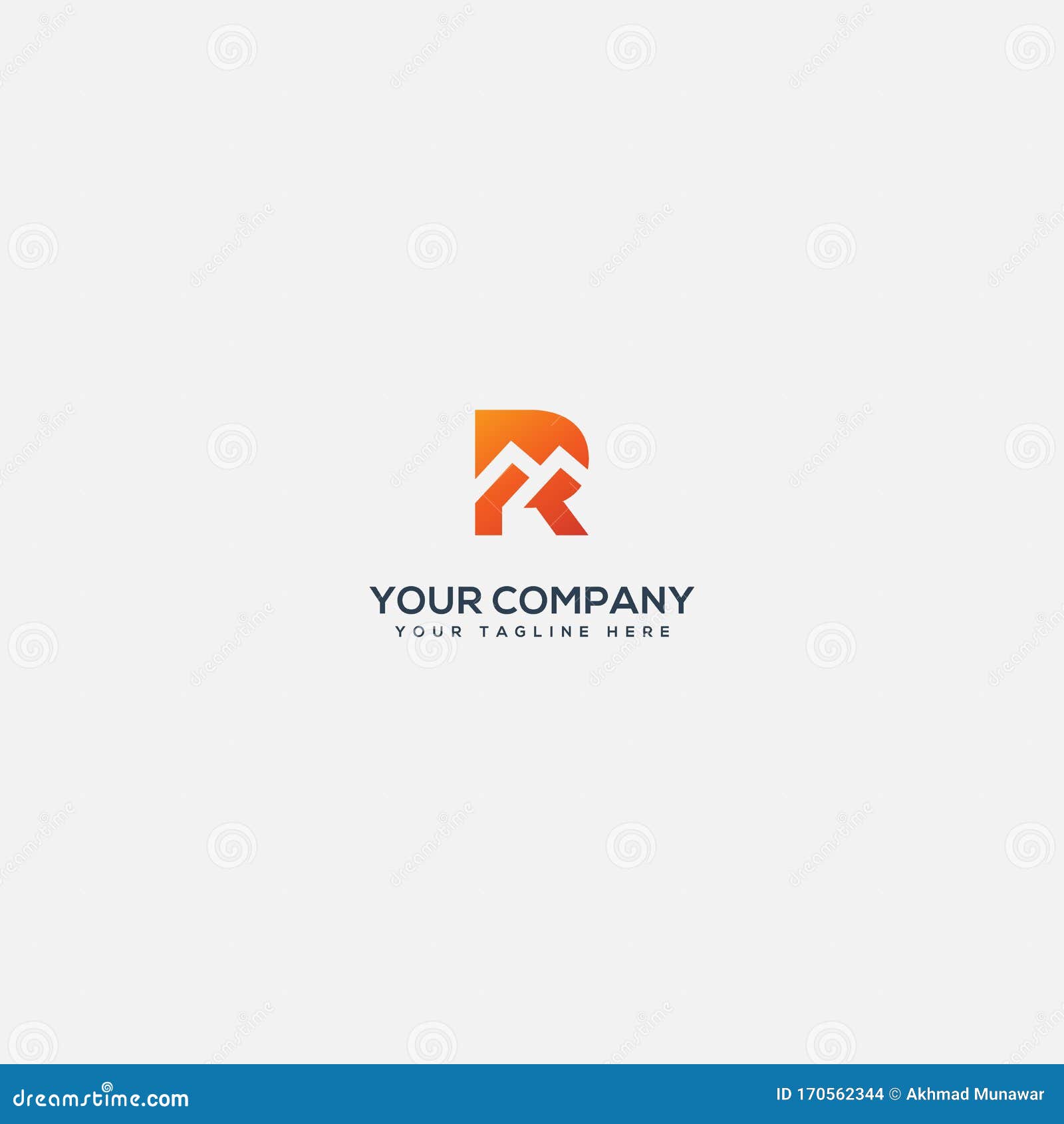 Simple Letter R and Mountains Logo Stock Vector - Illustration of ...