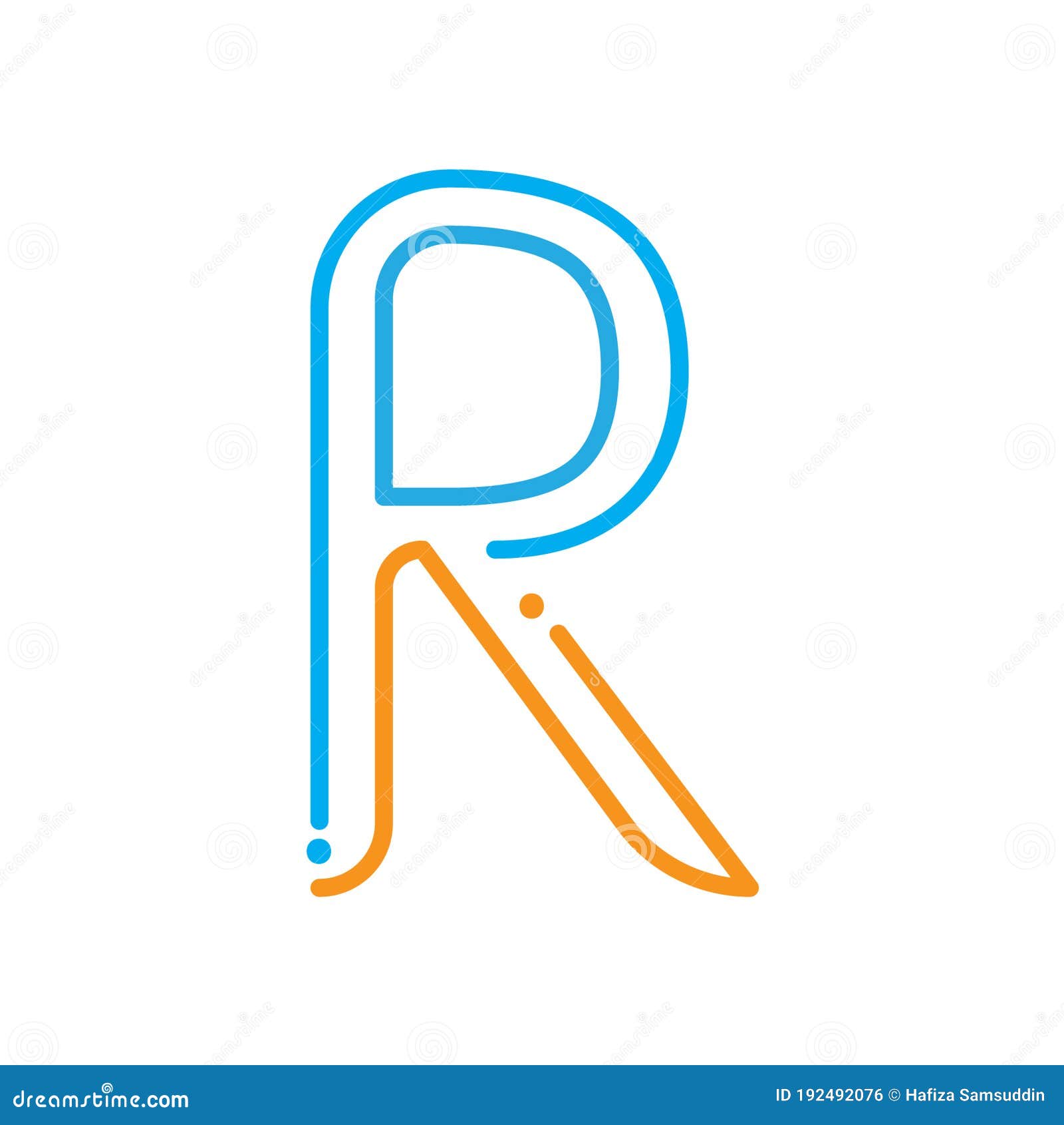 Simple Letter R. Vector Illustration Decorative Design Stock Vector ...
