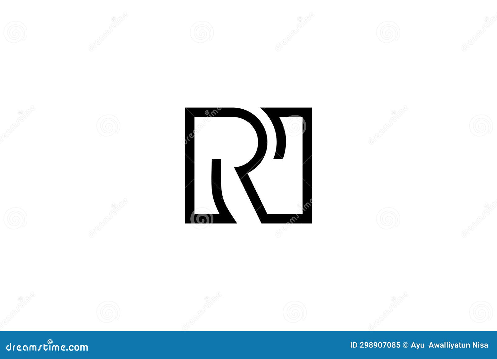 Letter RN Logo Design Vector Stock Illustration - Illustration of ...