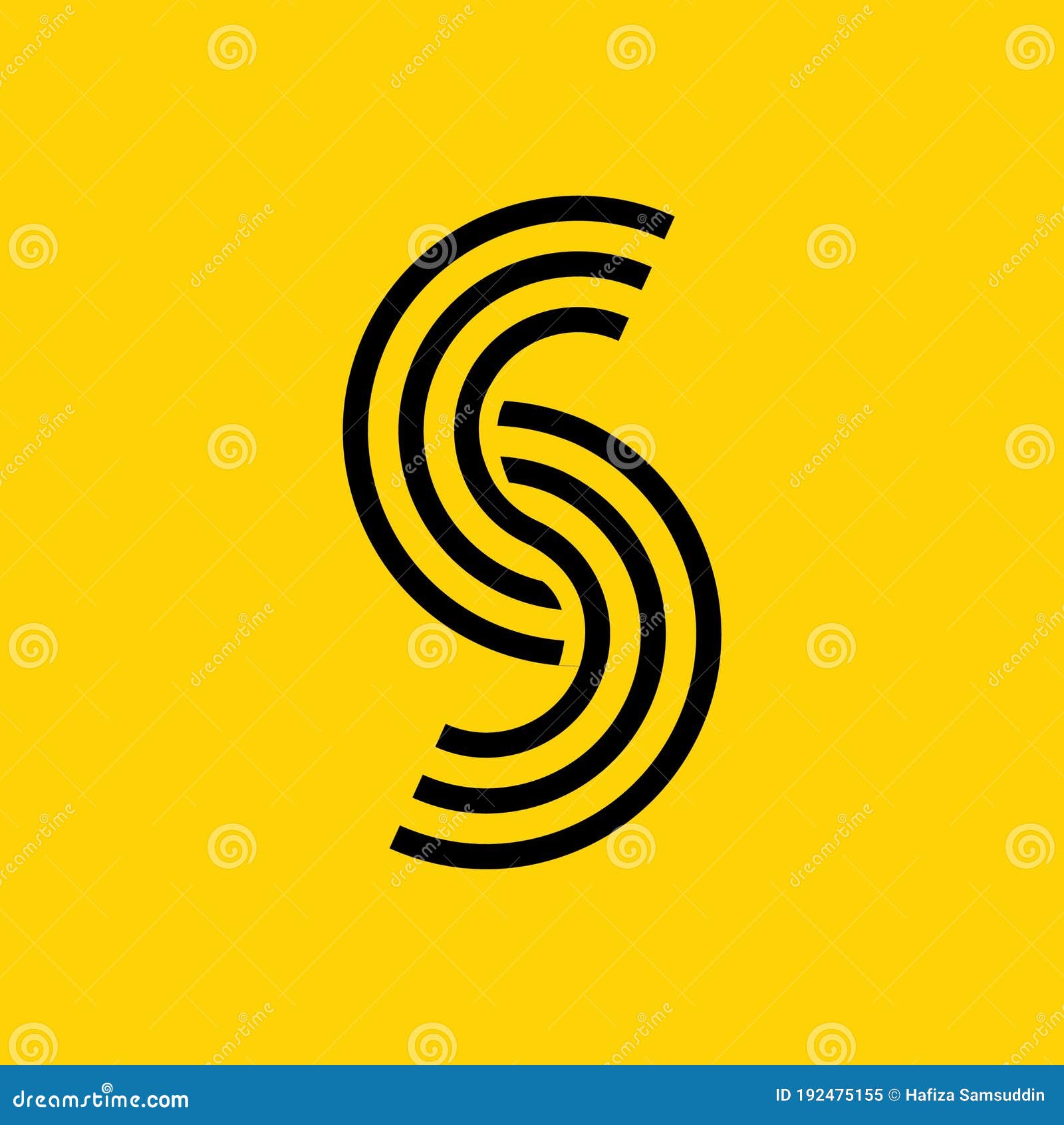 Simple Letter S. Vector Illustration Decorative Design Stock Vector ...
