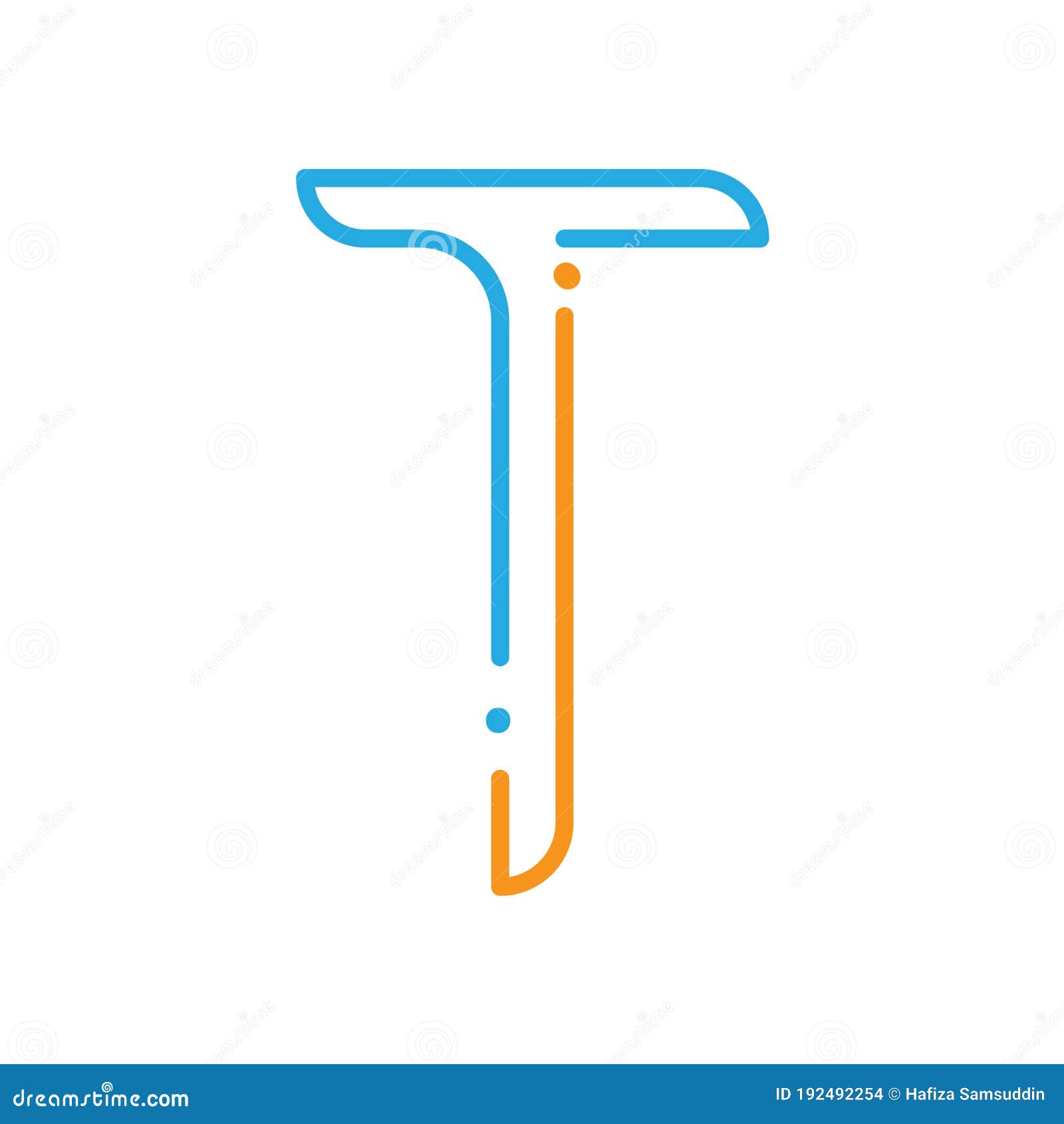 Simple Letter T. Vector Illustration Decorative Design Stock Vector ...