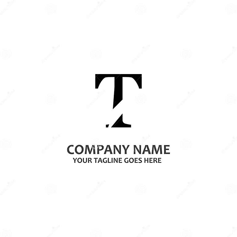 Simple Letter T Vector Logo Stock Vector - Illustration of isolated ...