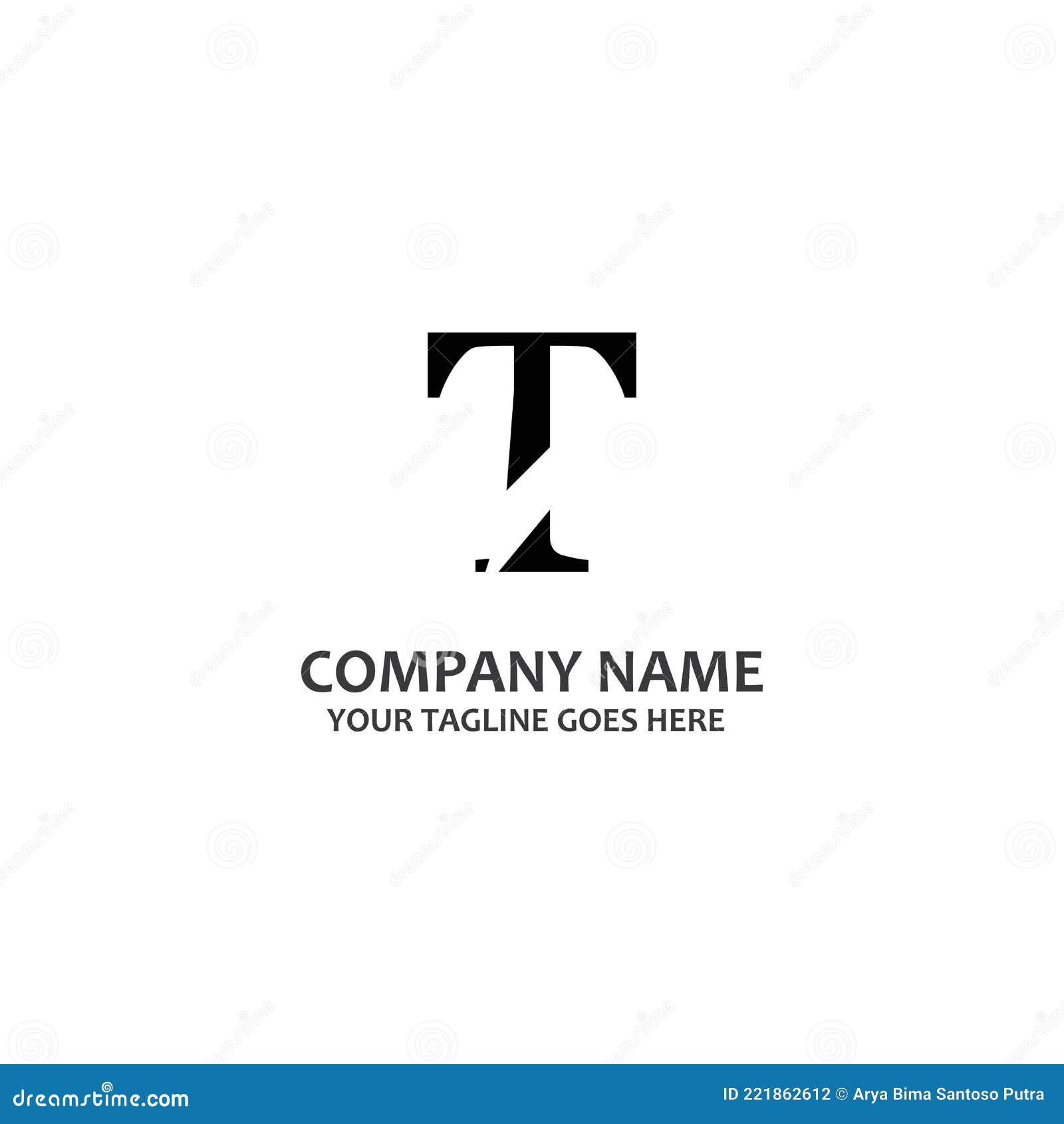 Simple Letter T Vector Logo Stock Vector - Illustration of trendy ...