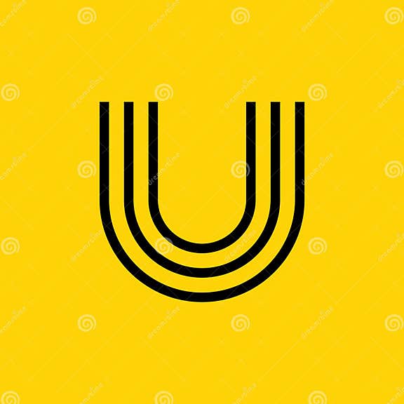 Simple Letter U. Vector Illustration Decorative Design Stock Vector ...