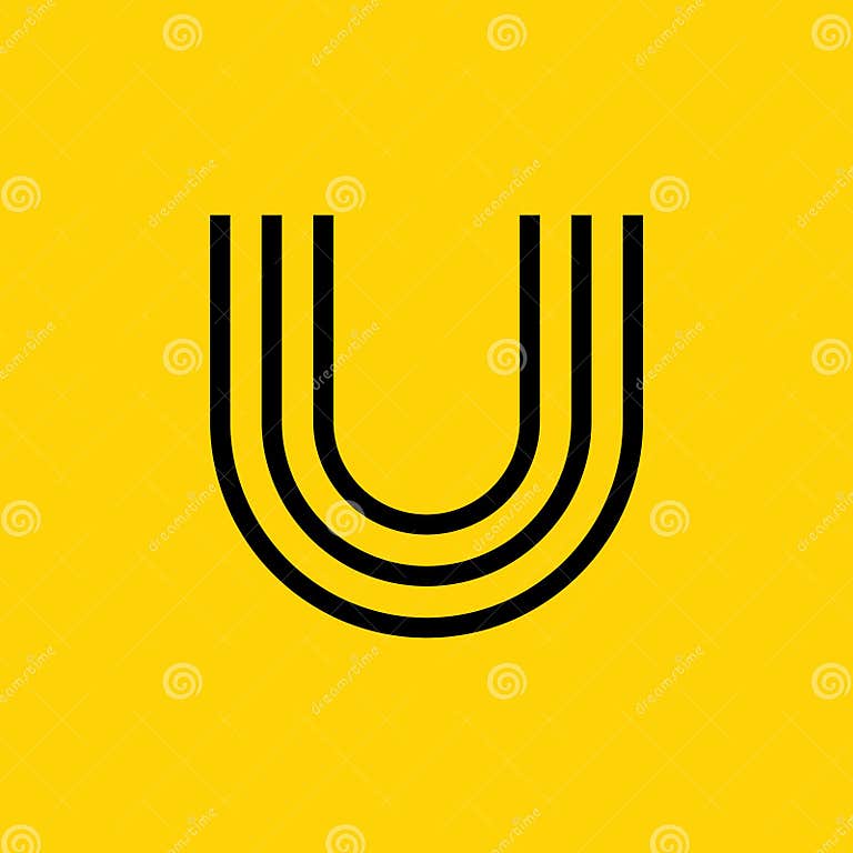 Simple Letter U. Vector Illustration Decorative Design Stock Vector ...