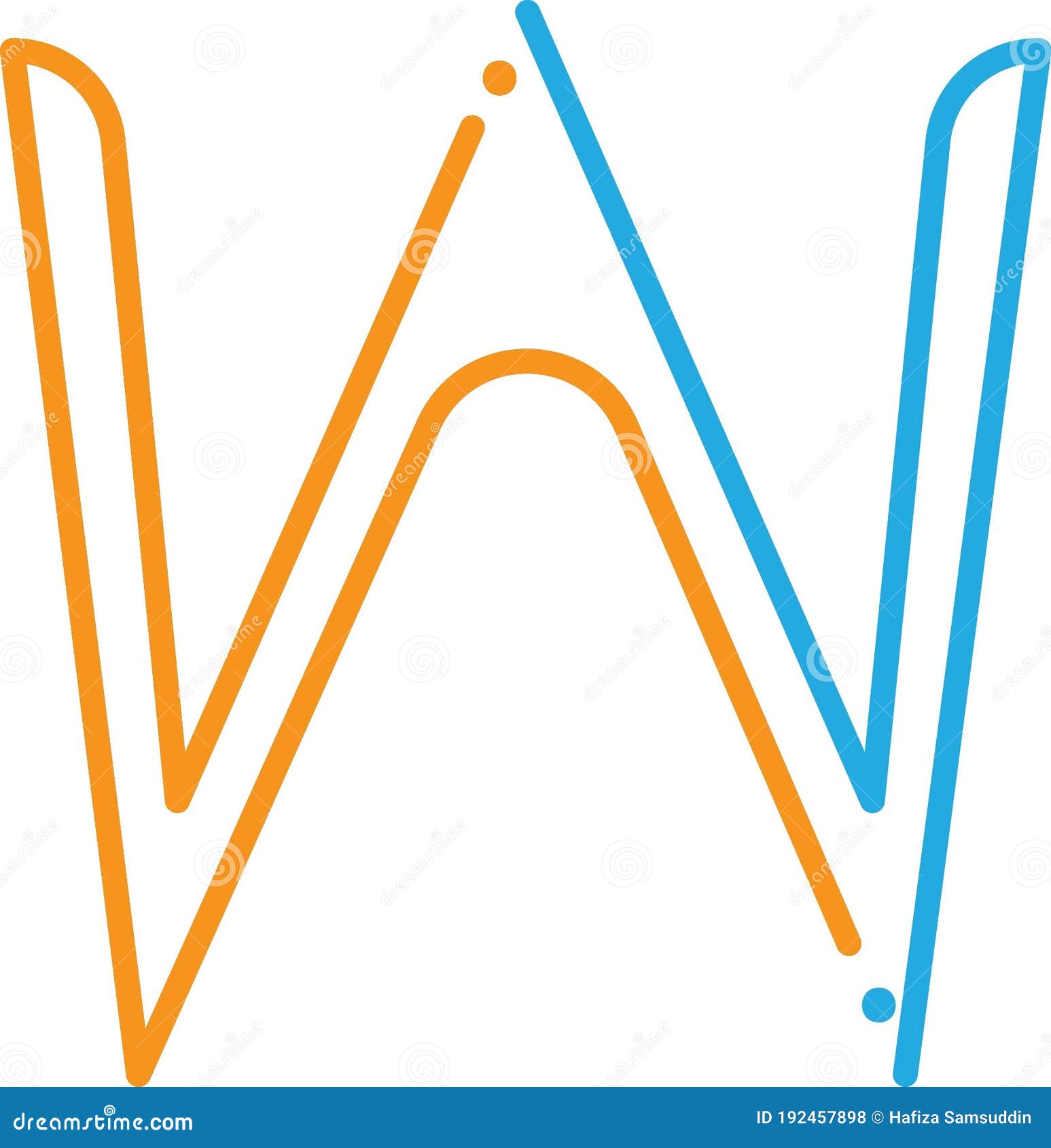 Simple Letter W. Vector Illustration Decorative Design Stock Vector ...