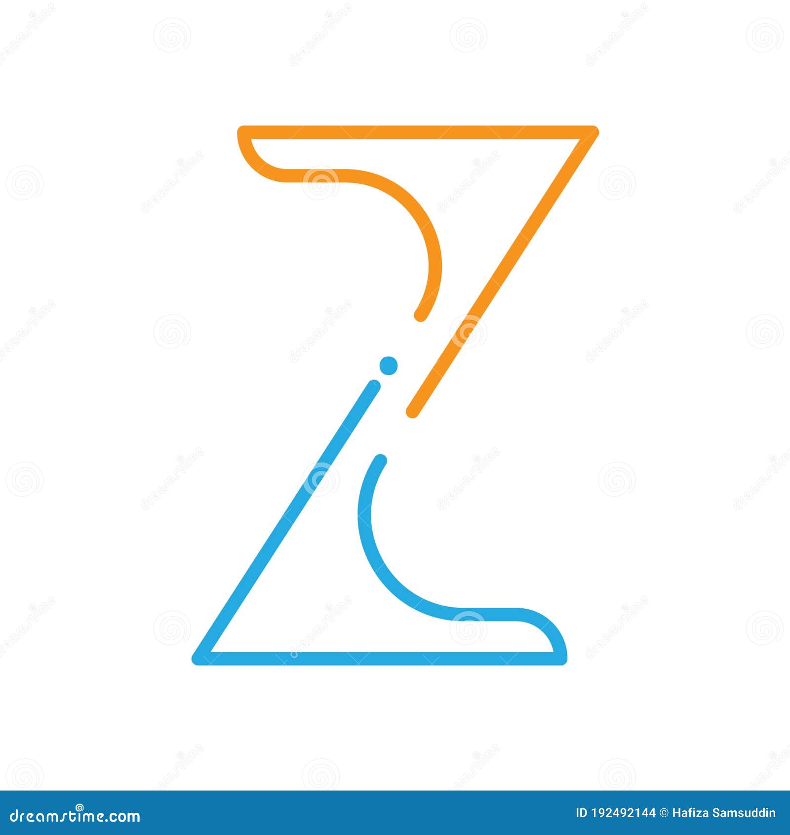 Simple Letter Z. Vector Illustration Decorative Design Stock Vector ...