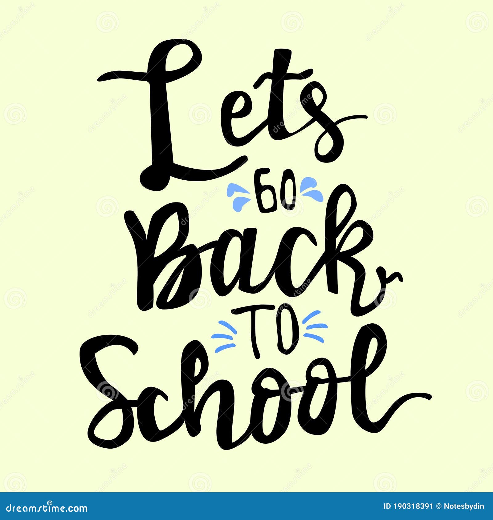 Back To School Beautiful Hand Lettering Cartoon Vector | CartoonDealer ...