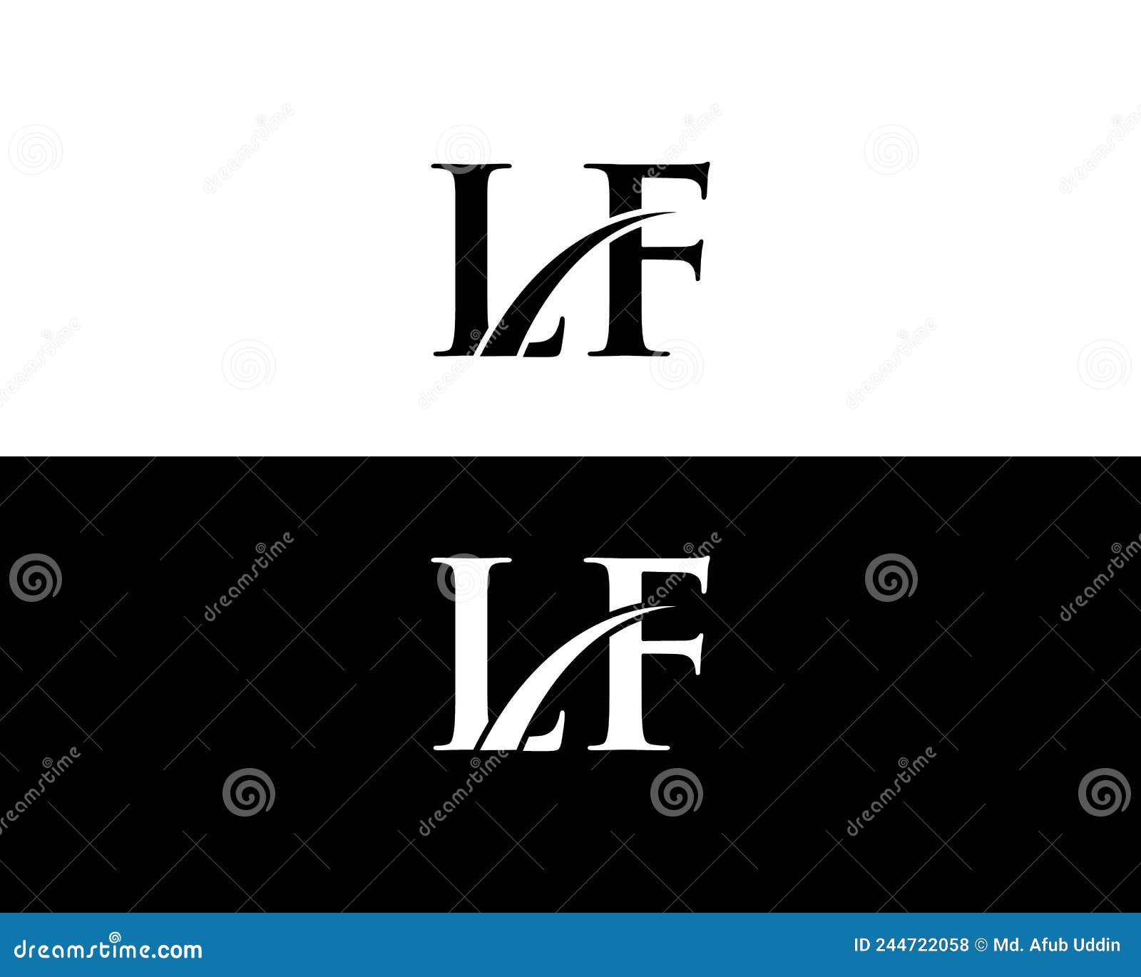 Simple LF Letter Logo Design Creative Stock Vector - Illustration of ...