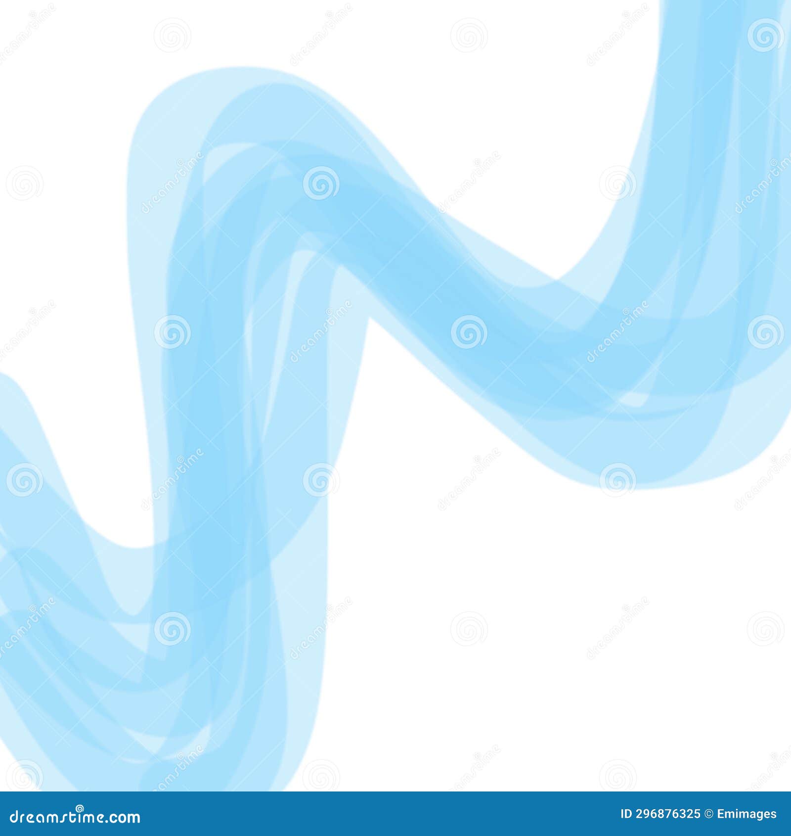 Simple Blue Wispy Design on White Background Stock Illustration ...