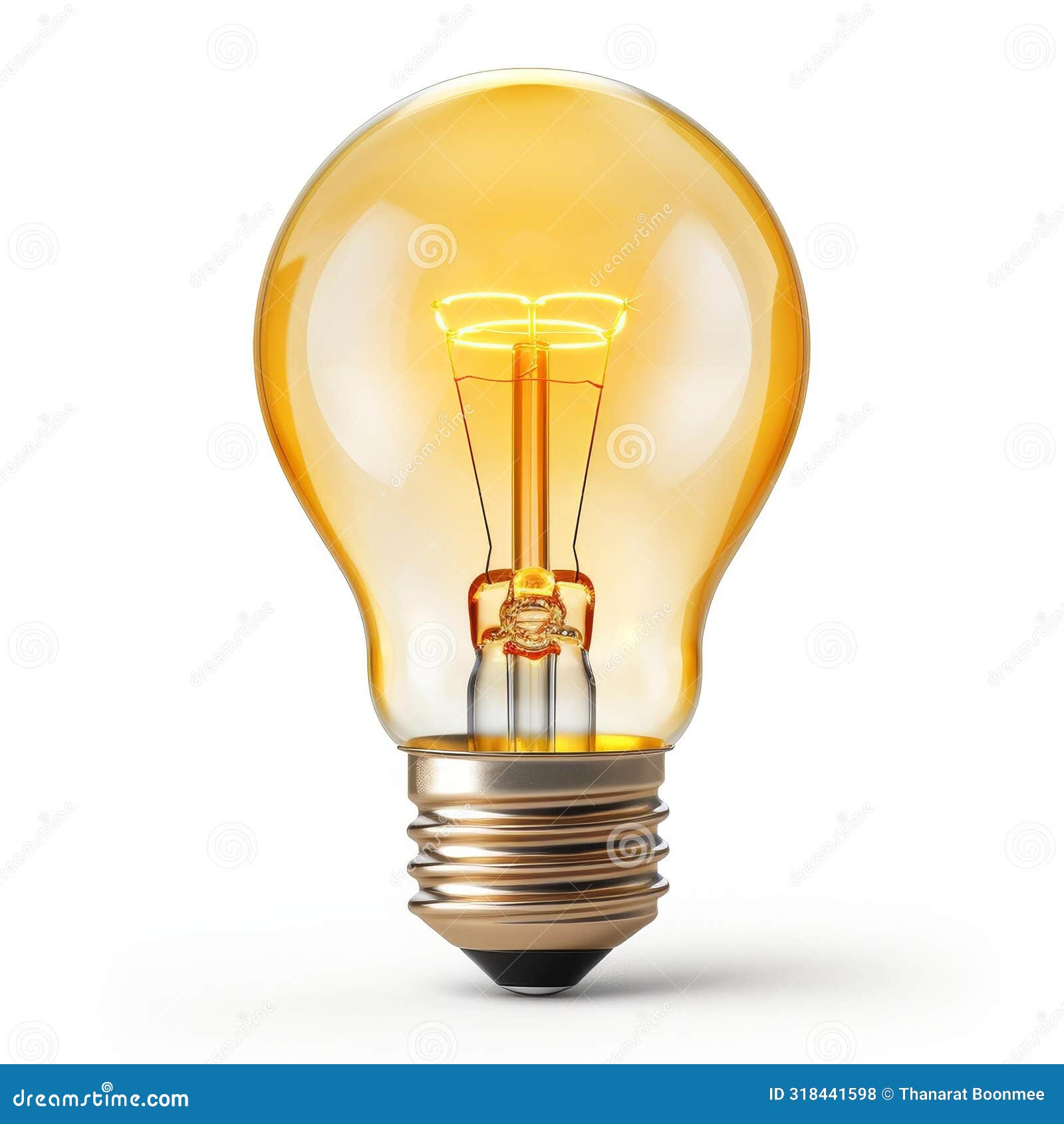 Simple Light Bulb Icon on a Clean White Background, Ai Generated Stock ...